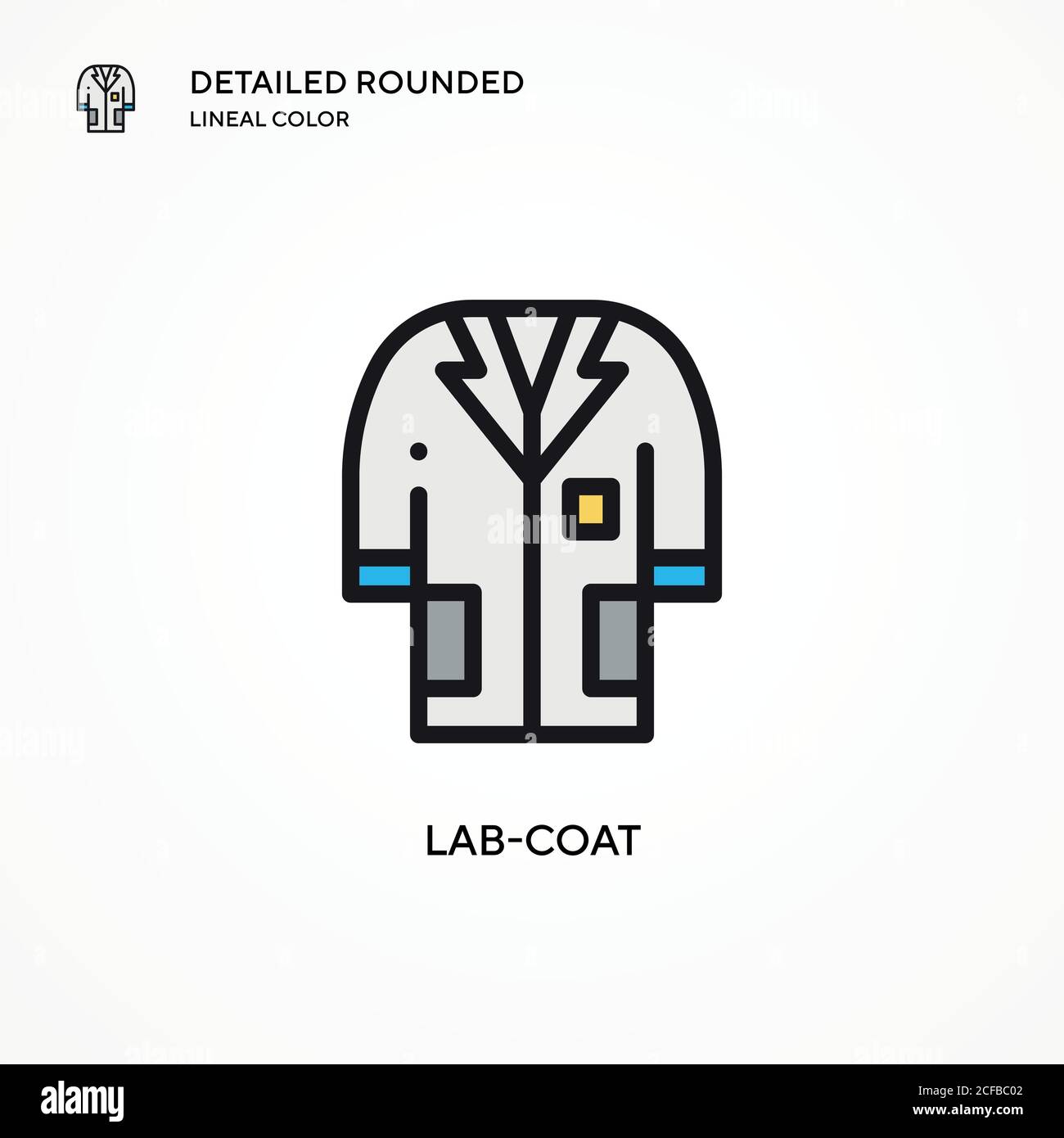 Lab-coat vector icon. Modern vector illustration concepts. Easy to edit ...