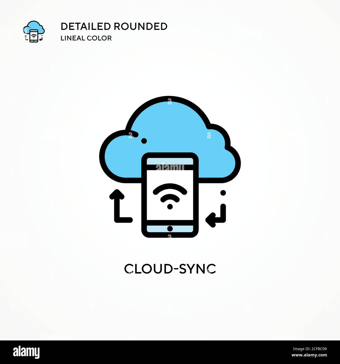 Cloud-sync vector icon. Modern vector illustration concepts. Easy to ...