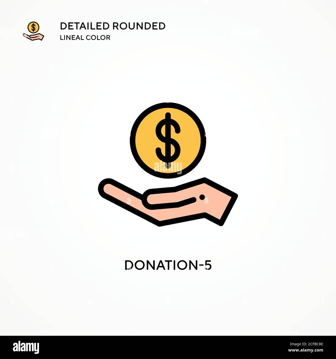 Donation-5 vector icon. Modern vector illustration concepts. Easy to ...