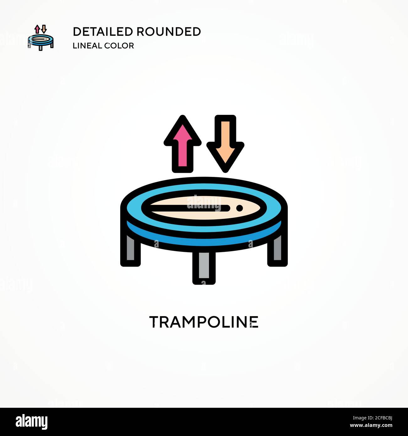 Trampoline vector icon. Modern vector illustration concepts. Easy to ...