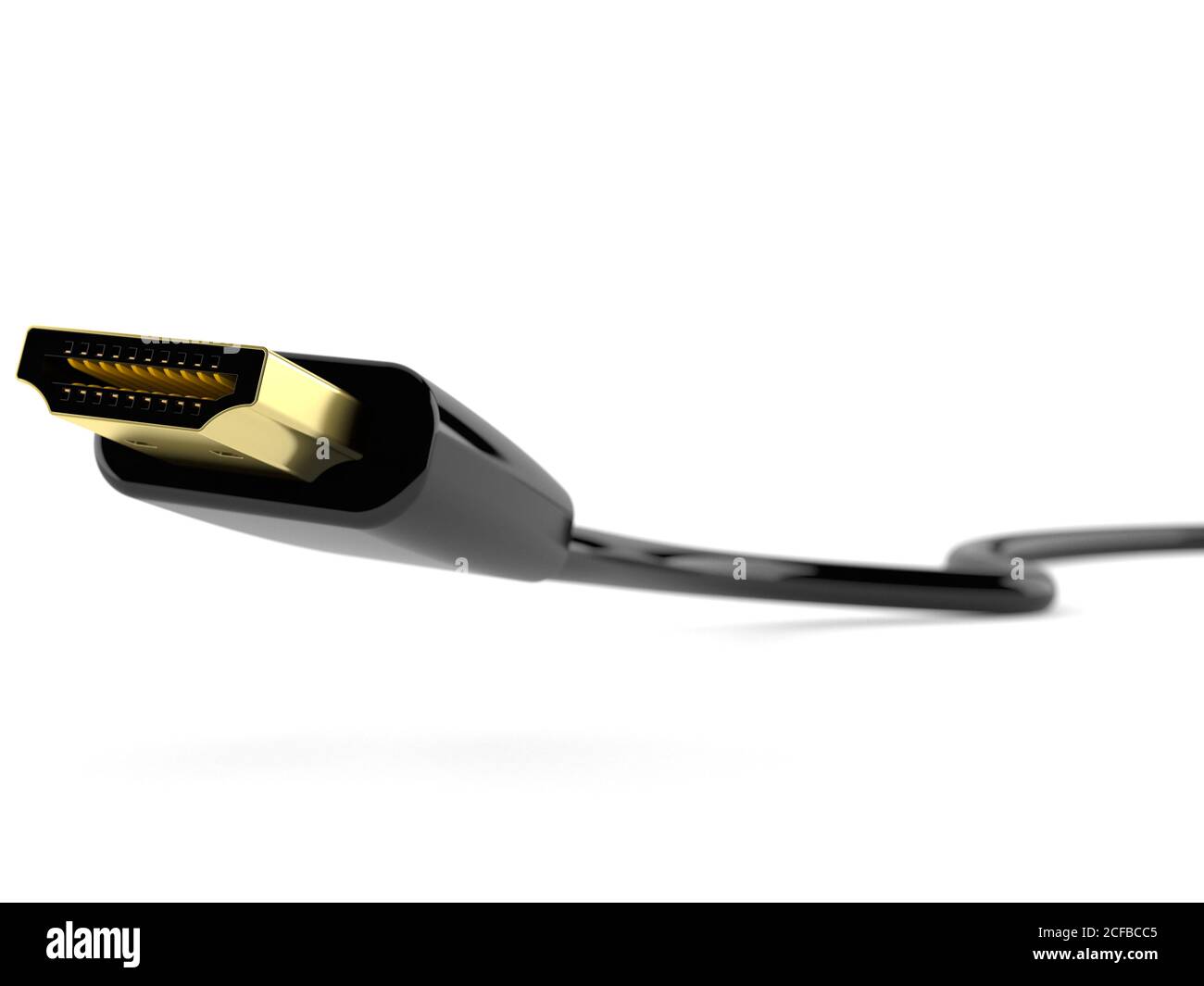 HDMI cable isolated on white background Stock Photo - Alamy