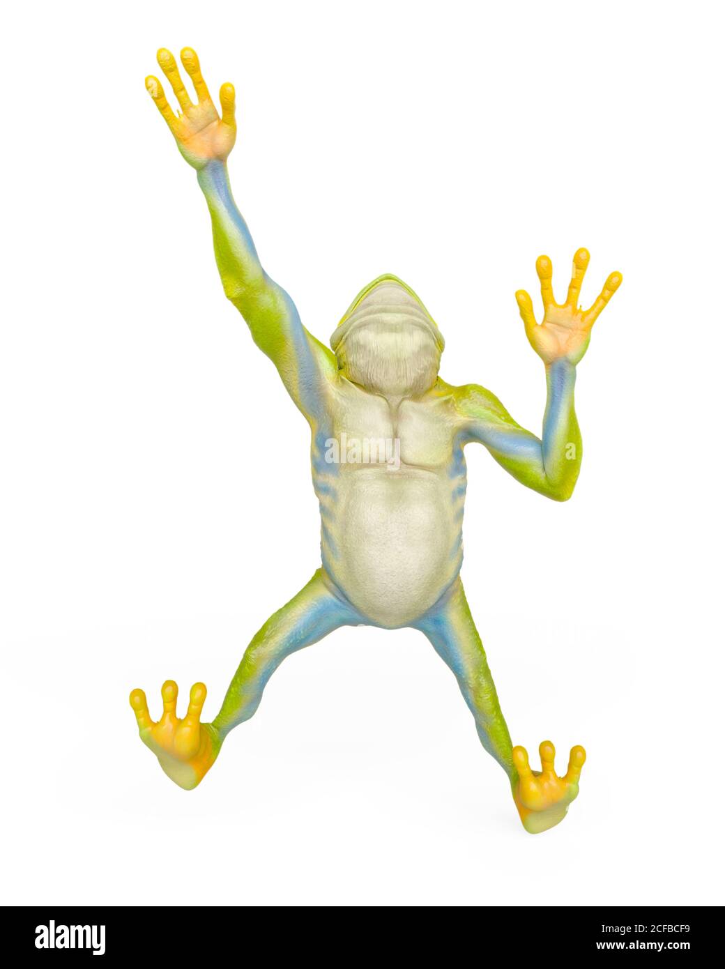 frog is climbing, 3d illustration Stock Photo - Alamy