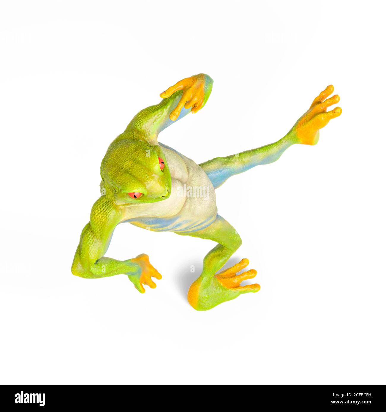 frog is dancing in isometric view, 3d illustration Stock Photo - Alamy