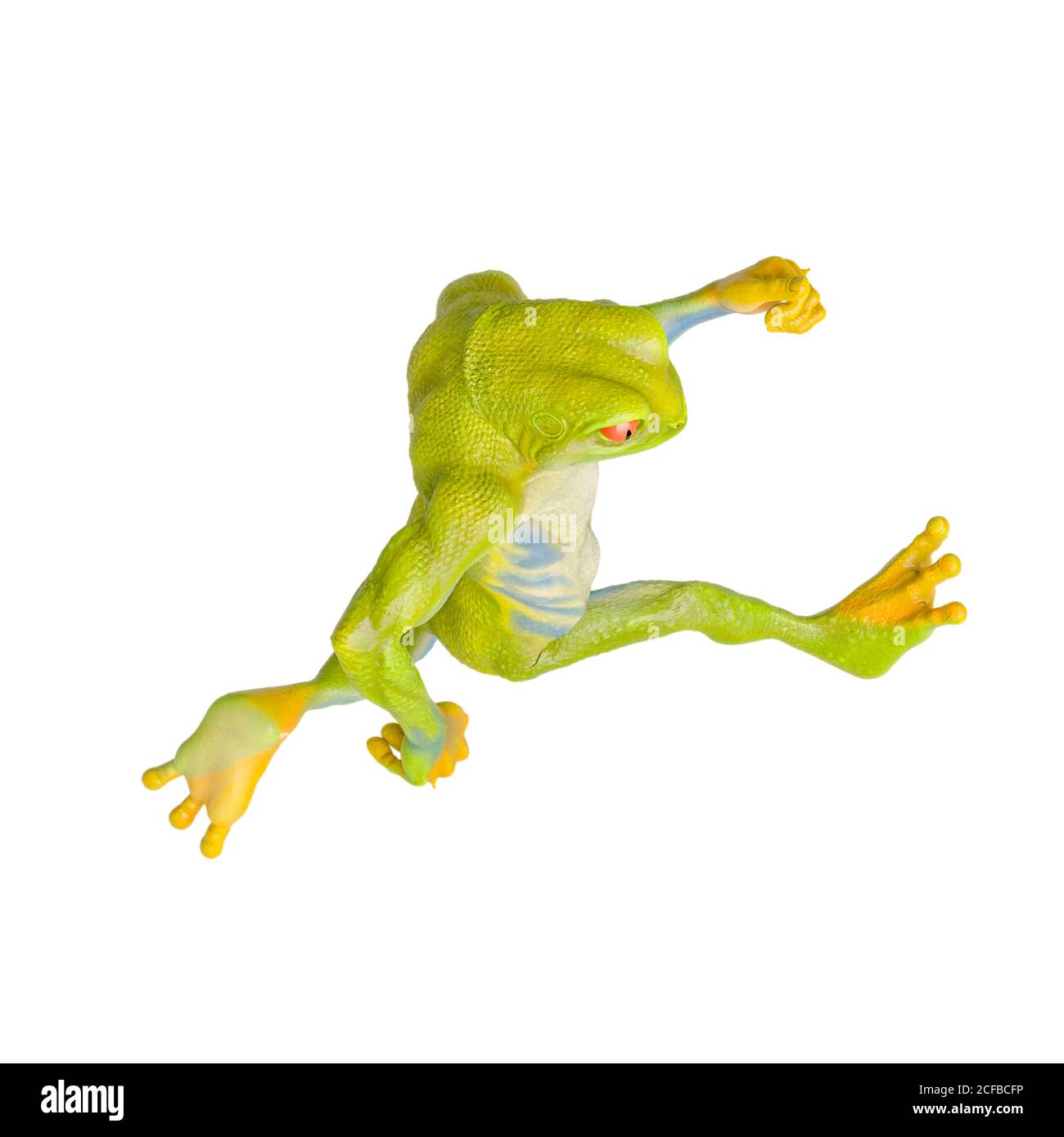 frog is running in isometric view, 3d illustration Stock Photo - Alamy