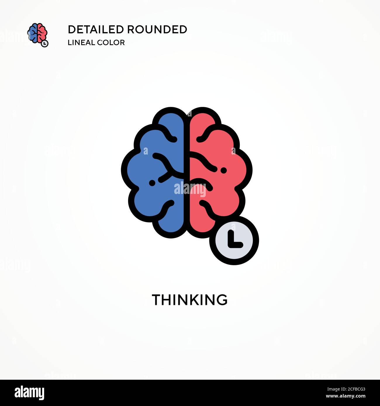 Thinking vector icon. Modern vector illustration concepts. Easy to edit ...
