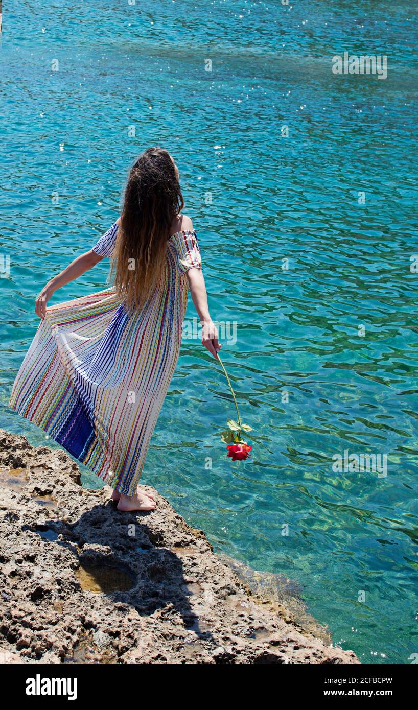 Woman in dress underwater hi-res stock photography and images - Alamy