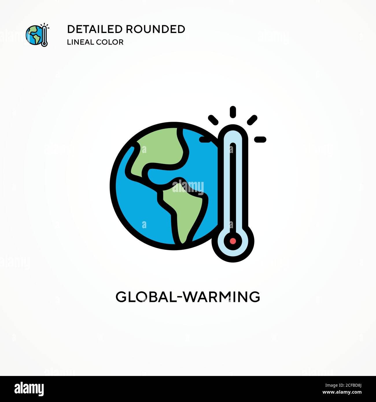 Global-warming vector icon. Modern vector illustration concepts. Easy ...