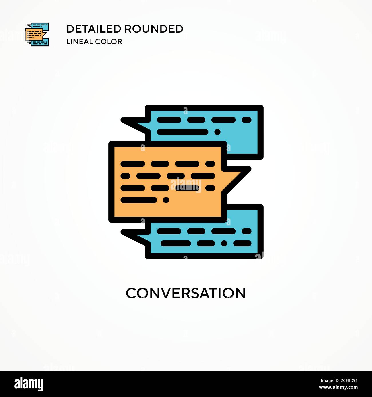 Conversation vector icon. Modern vector illustration concepts. Easy to ...