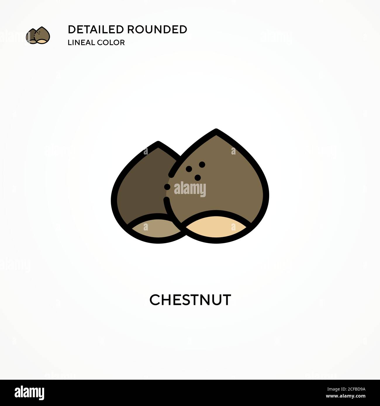 Chestnut vector icon. Modern vector illustration concepts. Easy to edit ...