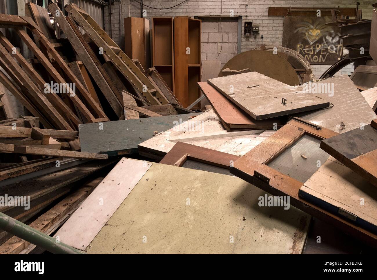 Old doors abandoned in a factory room Stock Photo - Alamy