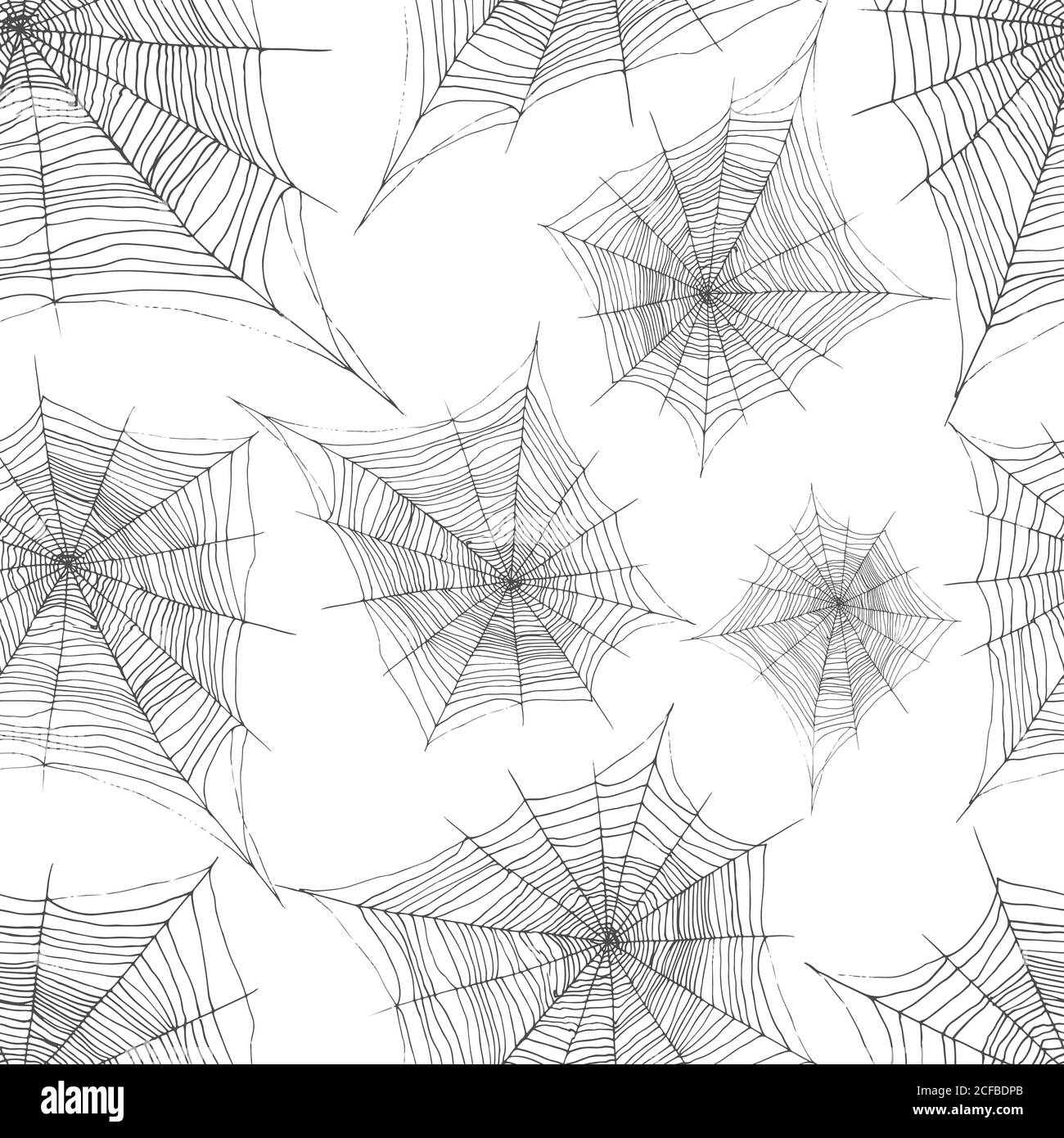 Hand drawing decorative cobweb seamless pattern, sketch style, v Stock ...