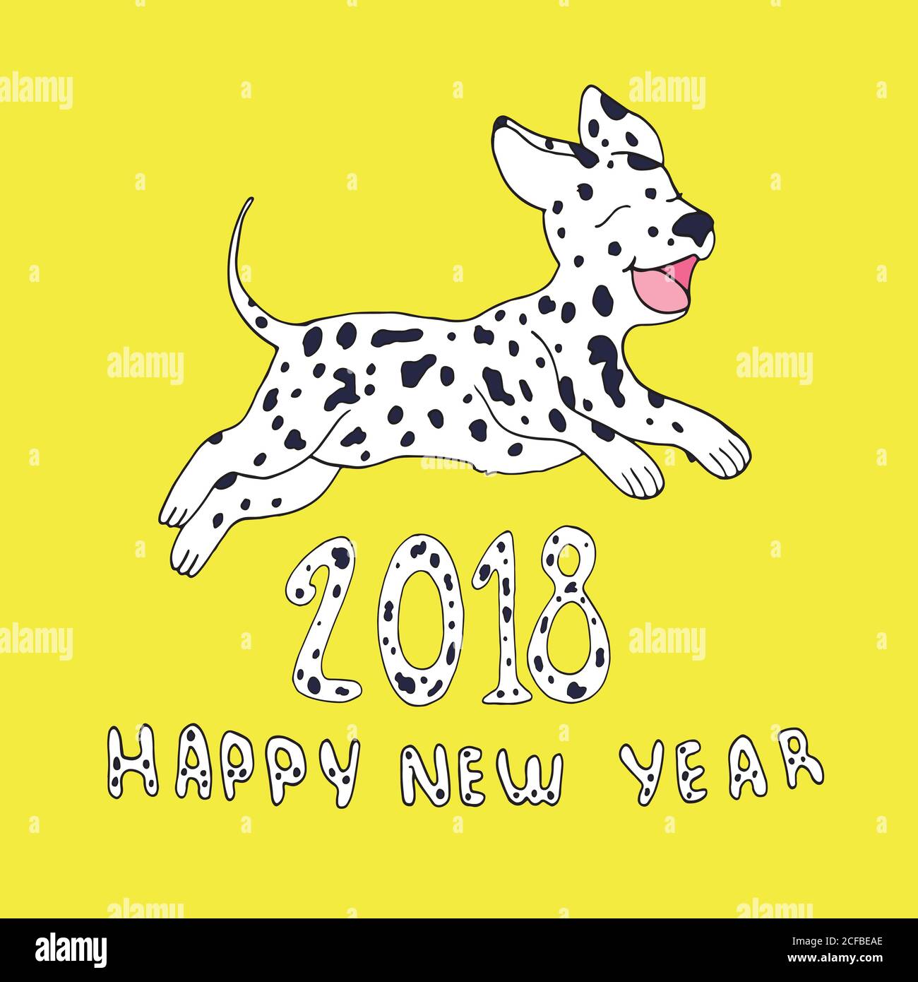 Happy yellow dog Stock Vector Images - Alamy