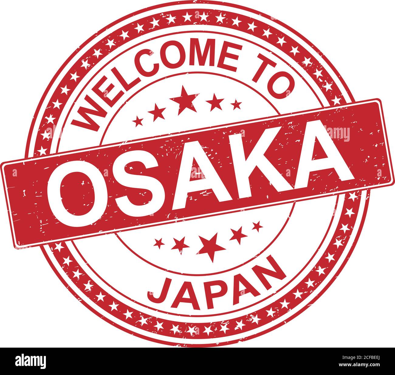 welcome to Osaka red round vintage stamp Stock Vector Image & Art - Alamy