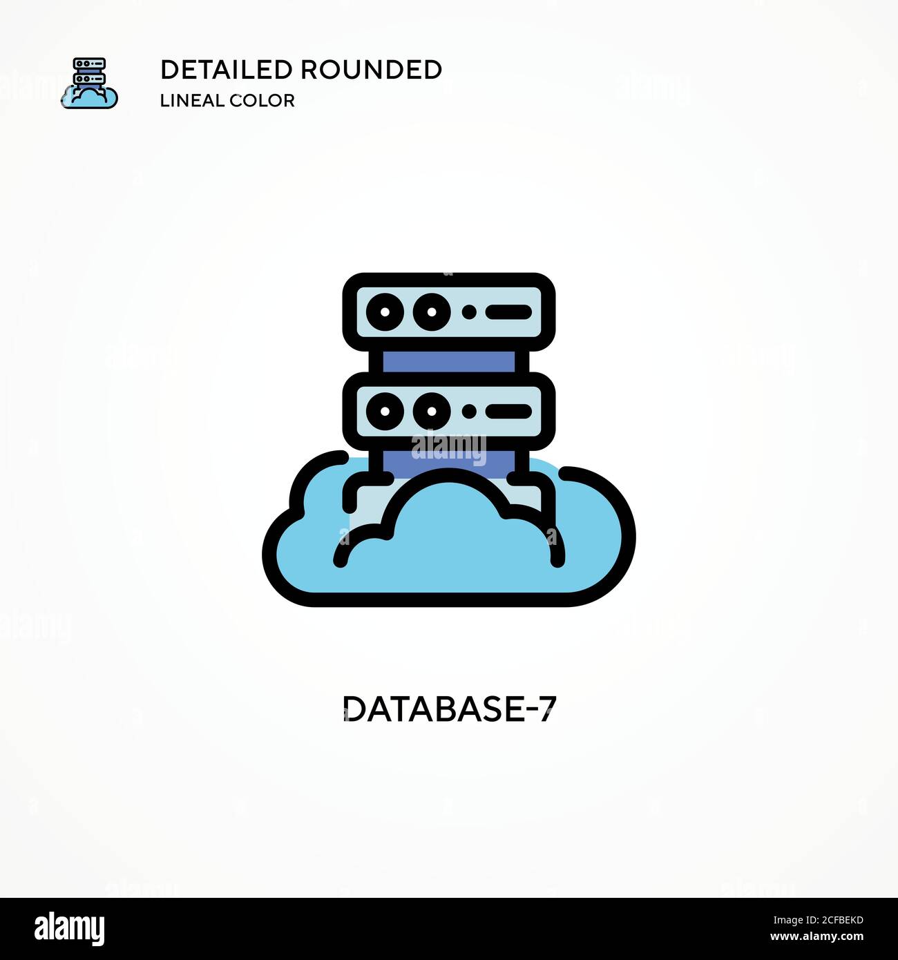Database-7 vector icon. Modern vector illustration concepts. Easy to ...