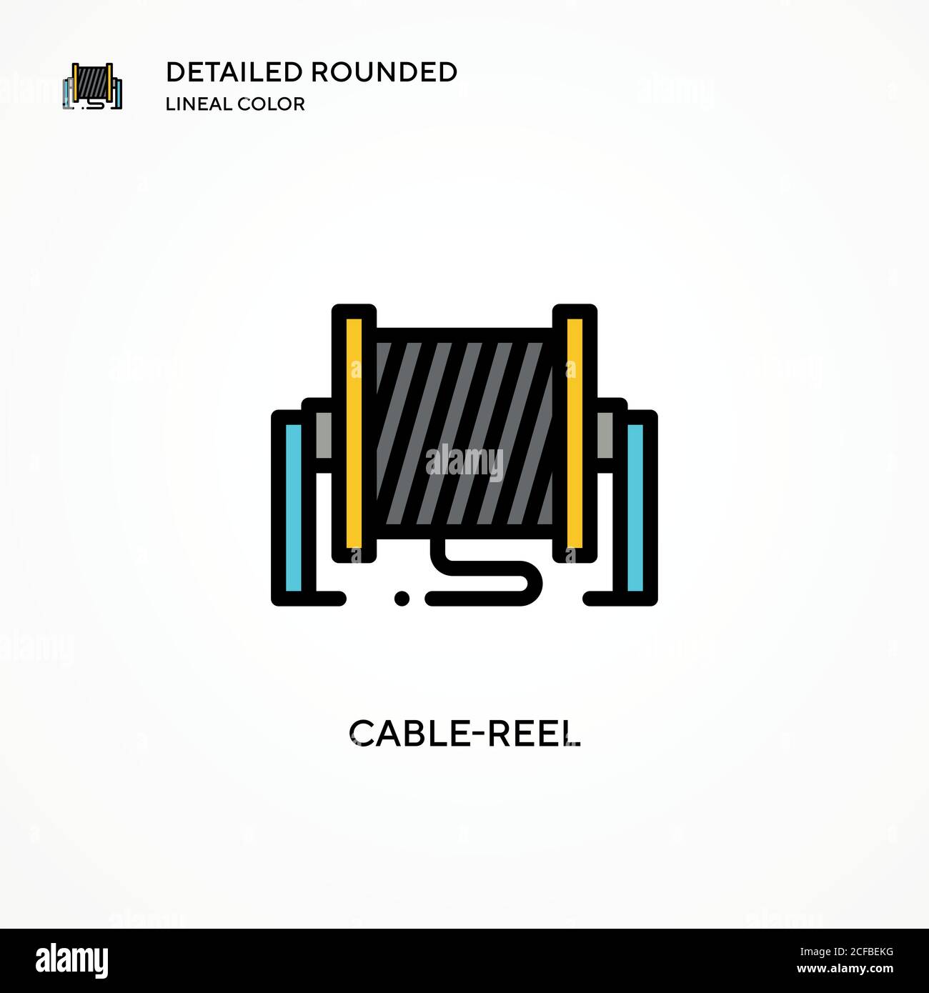 Cable-reel vector icon. Modern vector illustration concepts. Easy to ...
