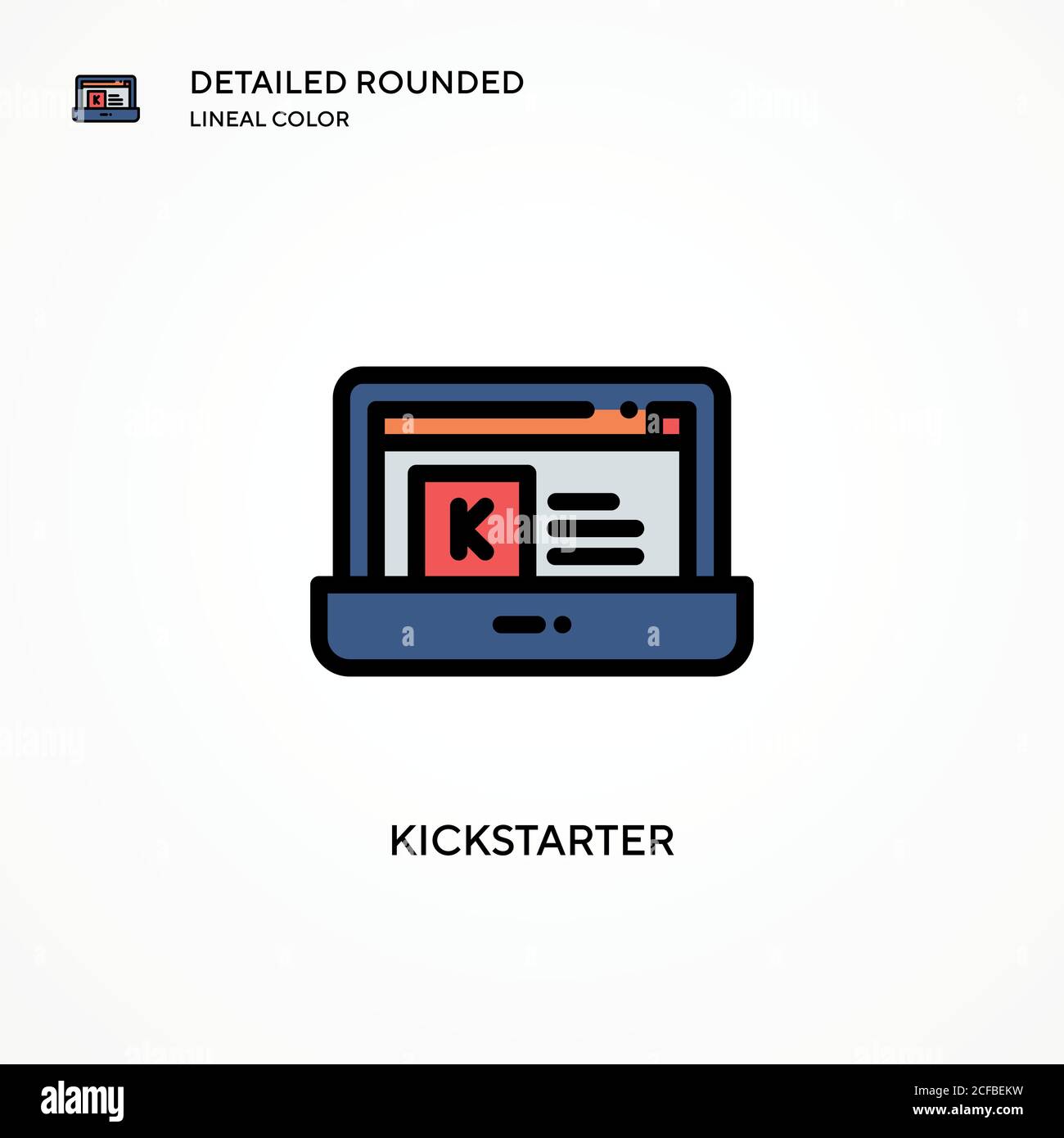 Kickstarter vector icon. Modern vector illustration concepts. Easy to ...