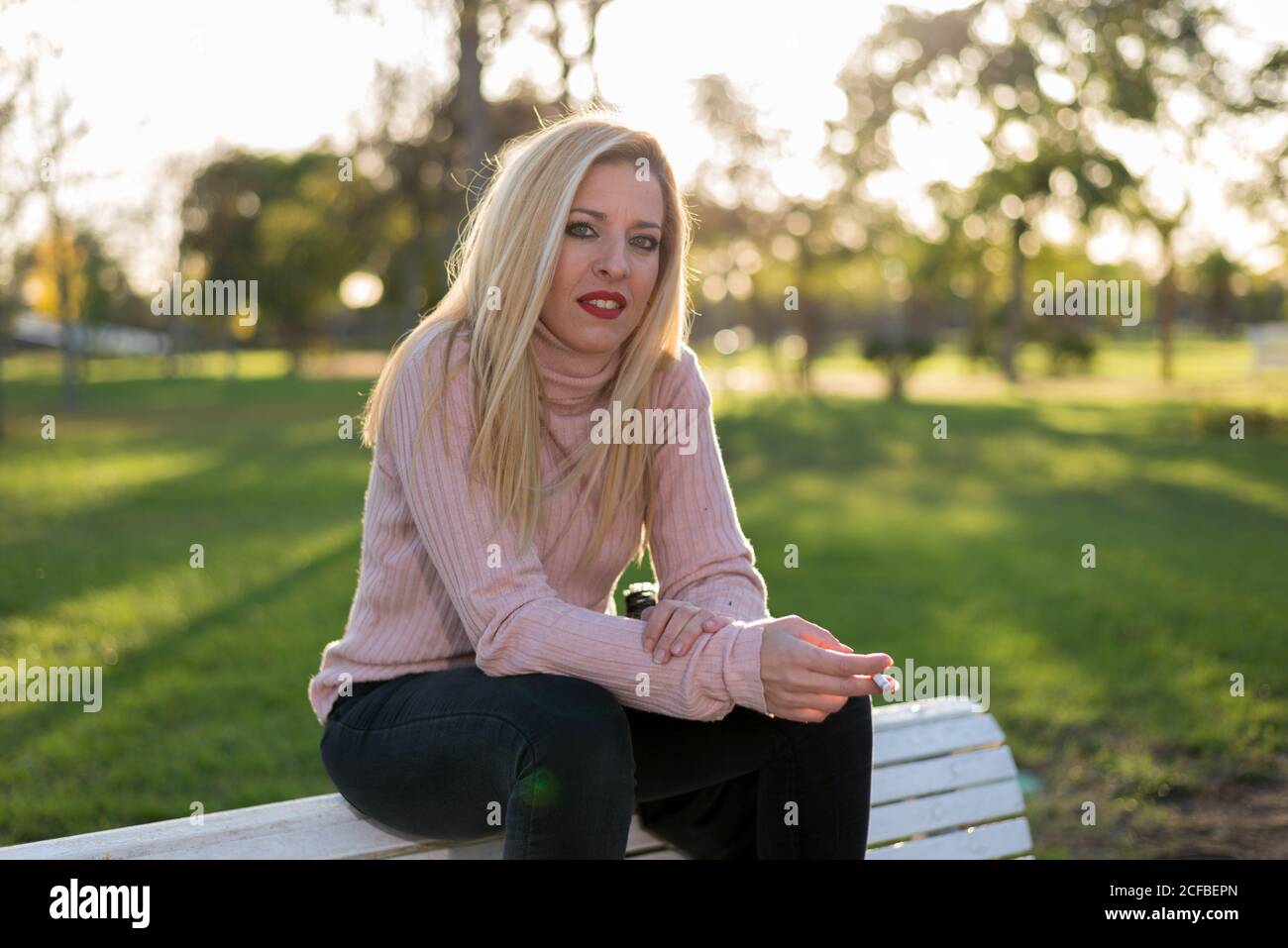 Blondes Smoking On Porch