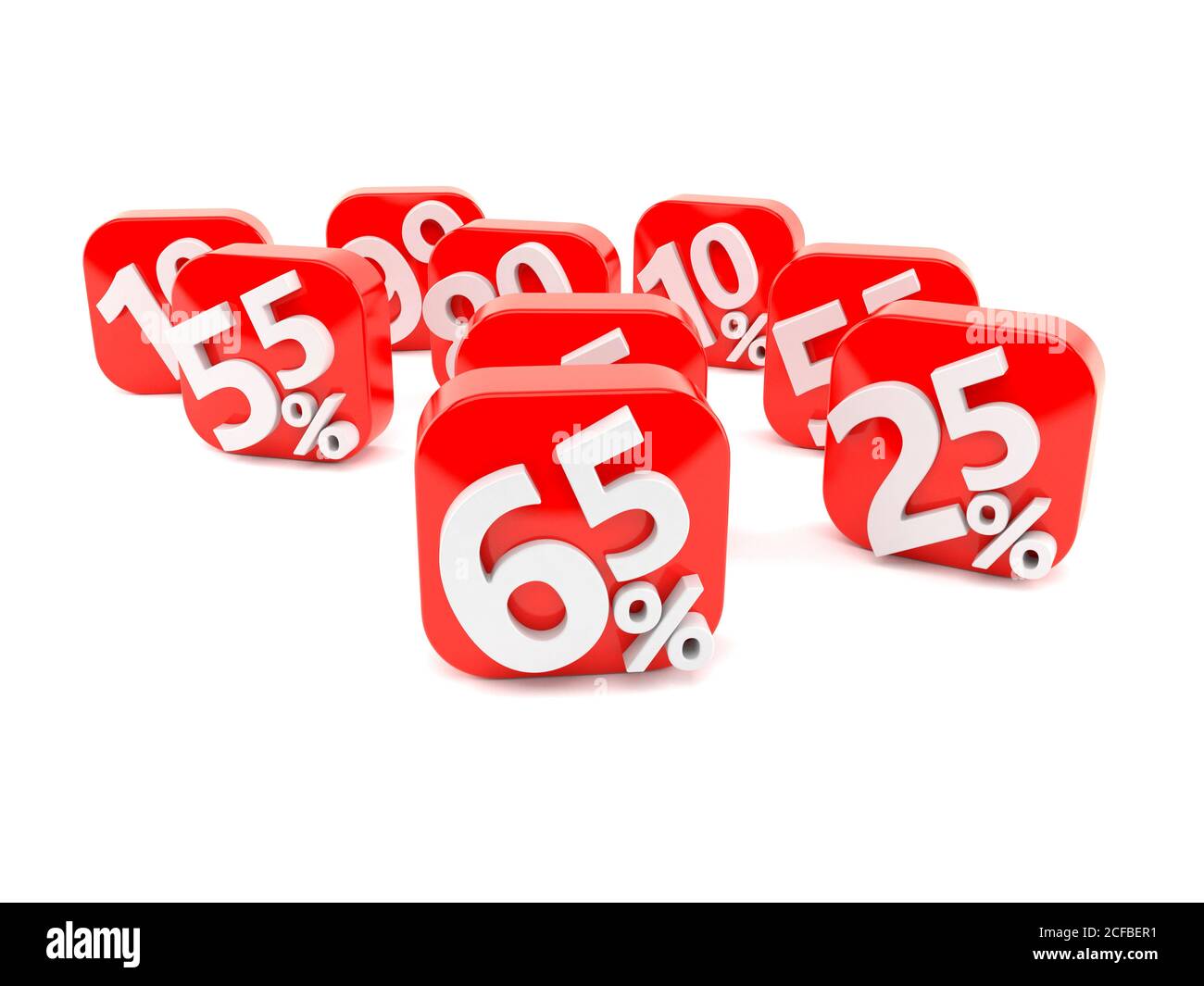 Numbers with percent symbols isolated on white background Stock Photo ...