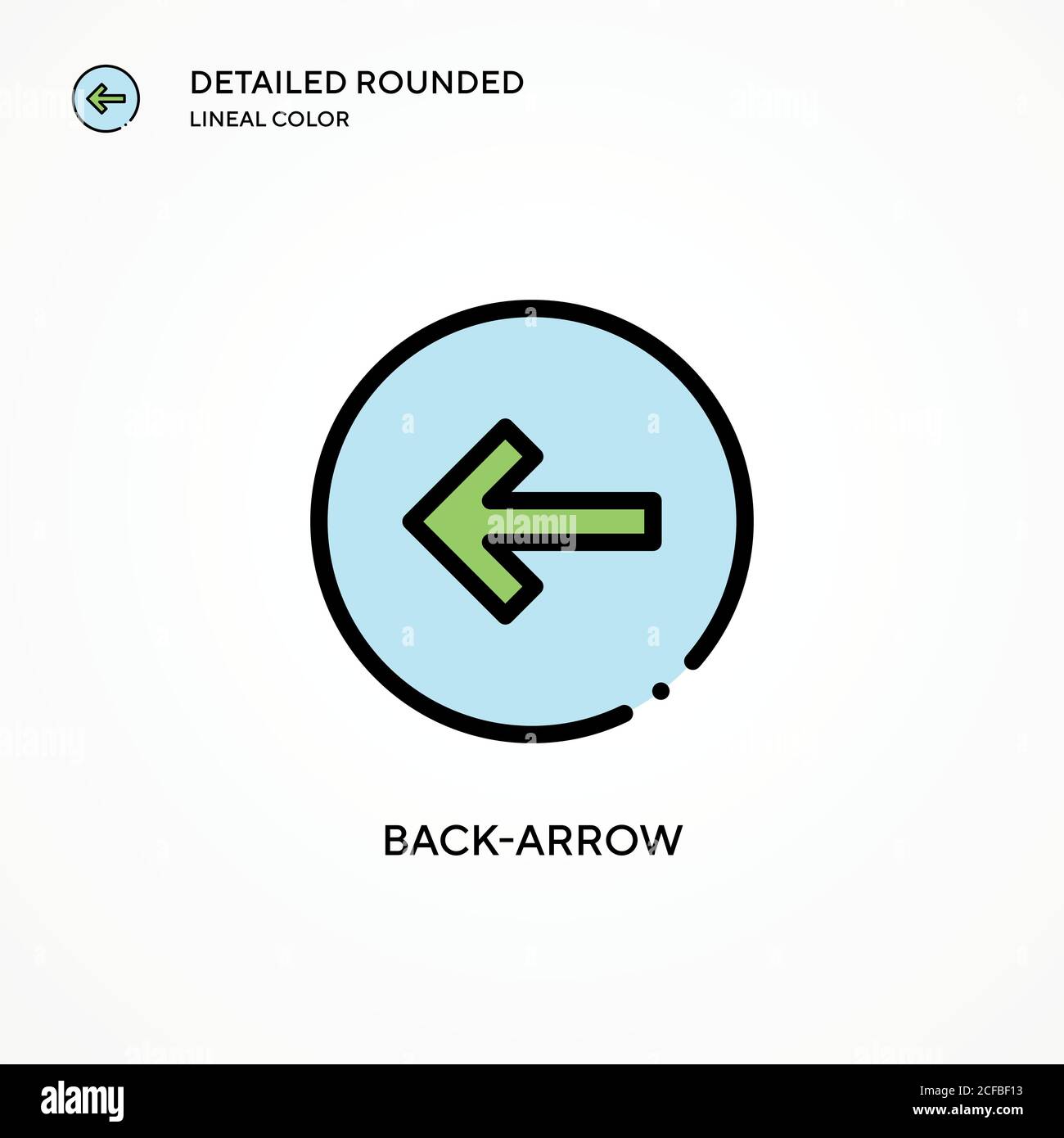 Back-arrow vector icon. Modern vector illustration concepts. Easy to ...
