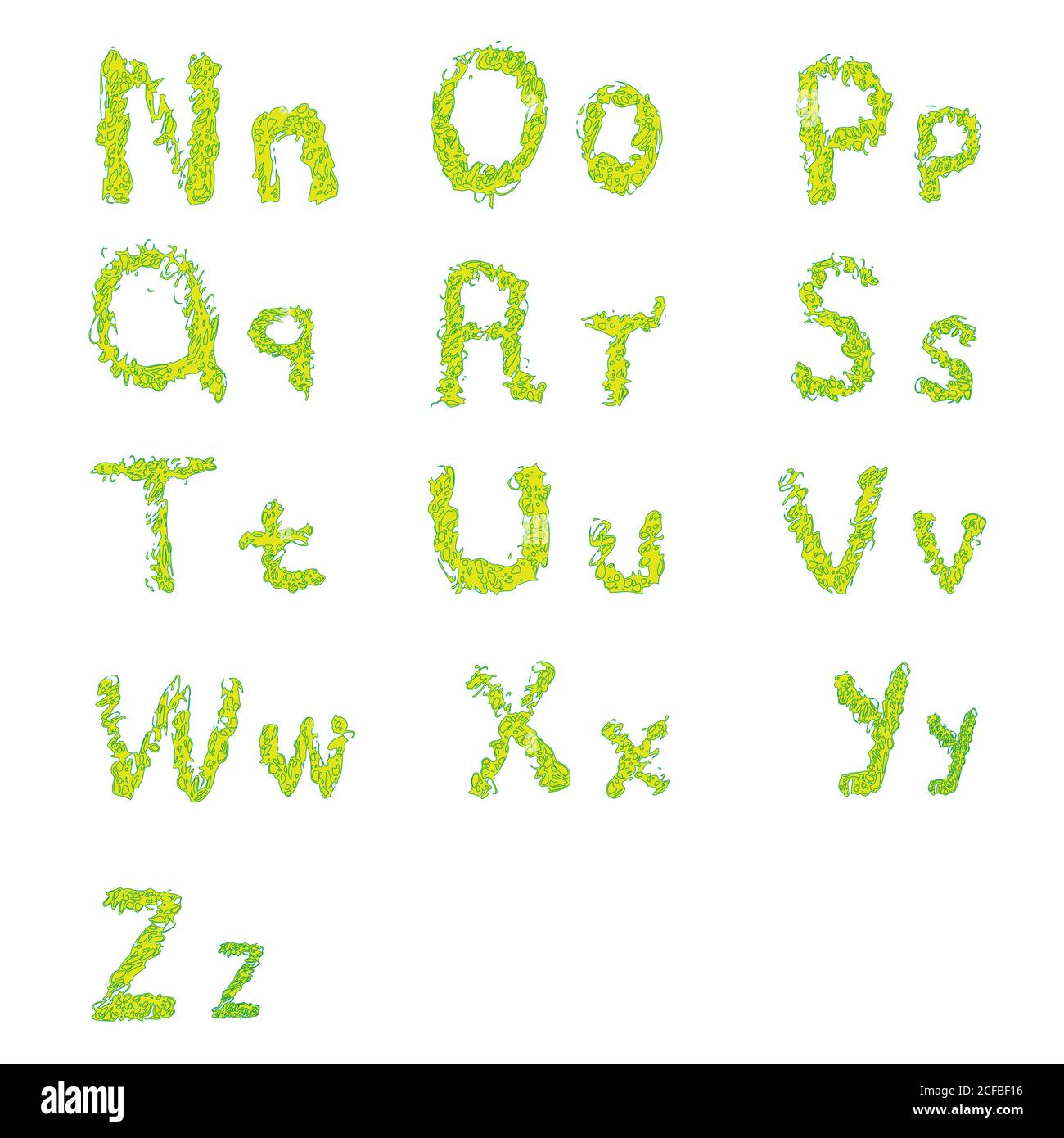 Decorative collection line lettering alphabet, sketch style, is Stock ...