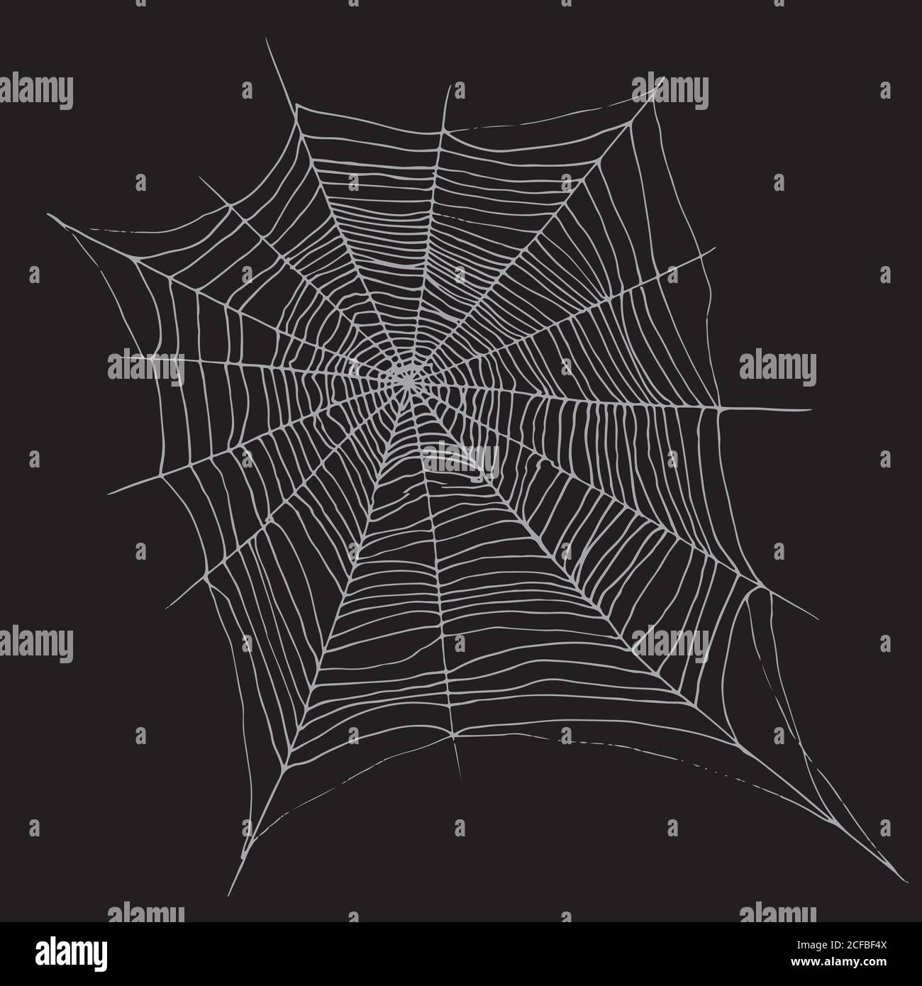 Hand drawing decorative beautiful spider web, cartoon sketch sty Stock ...