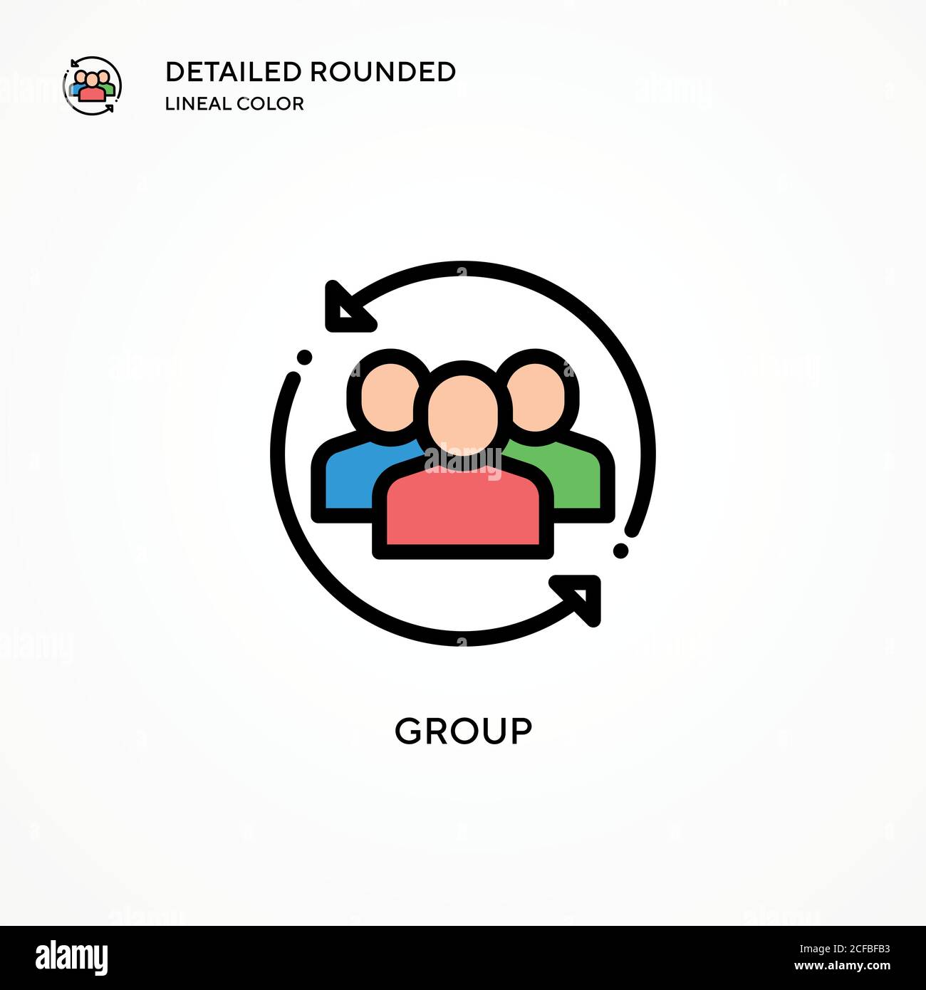 Group vector icon. Modern vector illustration concepts. Easy to edit ...