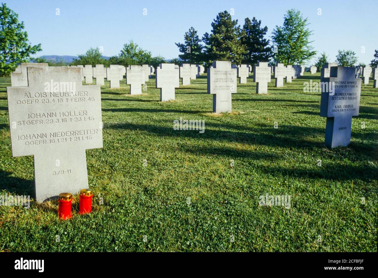 German WWII cemetery, Bergheim, Alsace, 1997, France Stock Photo - Alamy