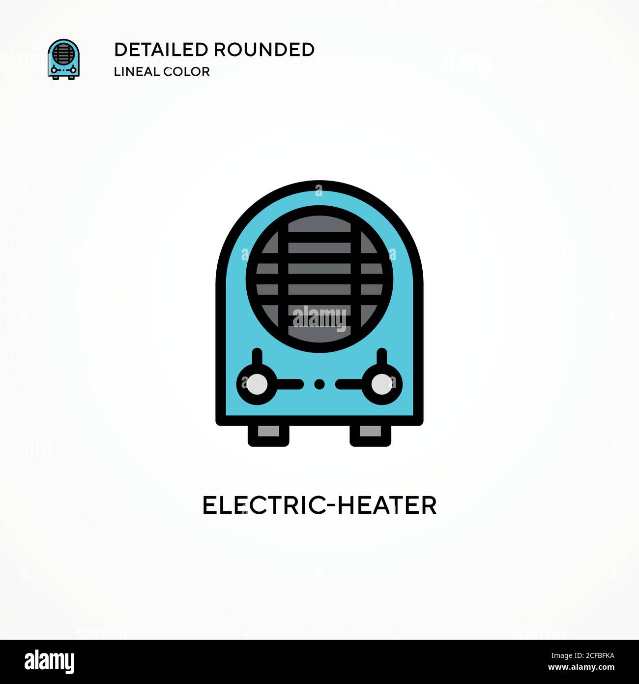 Electric-heater vector icon. Modern vector illustration concepts. Easy ...