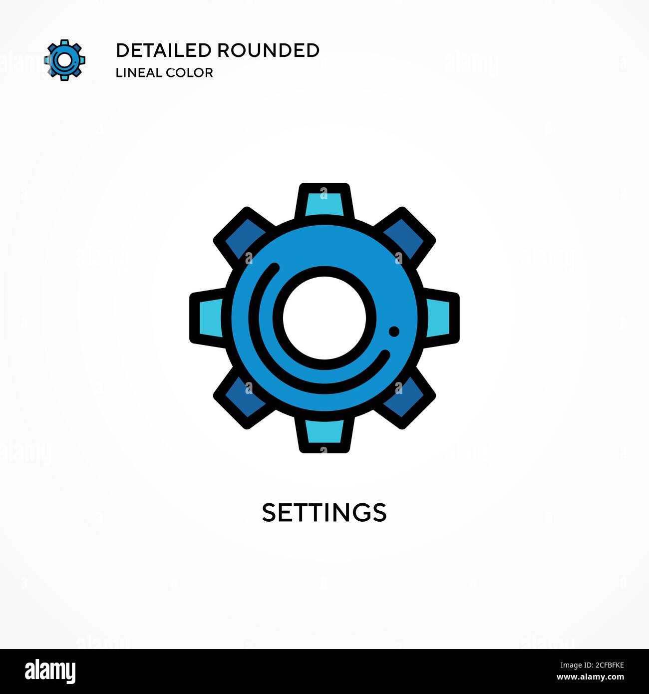 Settings vector icon. Modern vector illustration concepts. Easy to edit ...