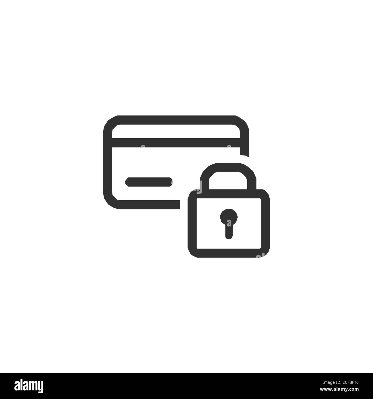 credit card lock icon. savings account in the bank. Stock vector ...
