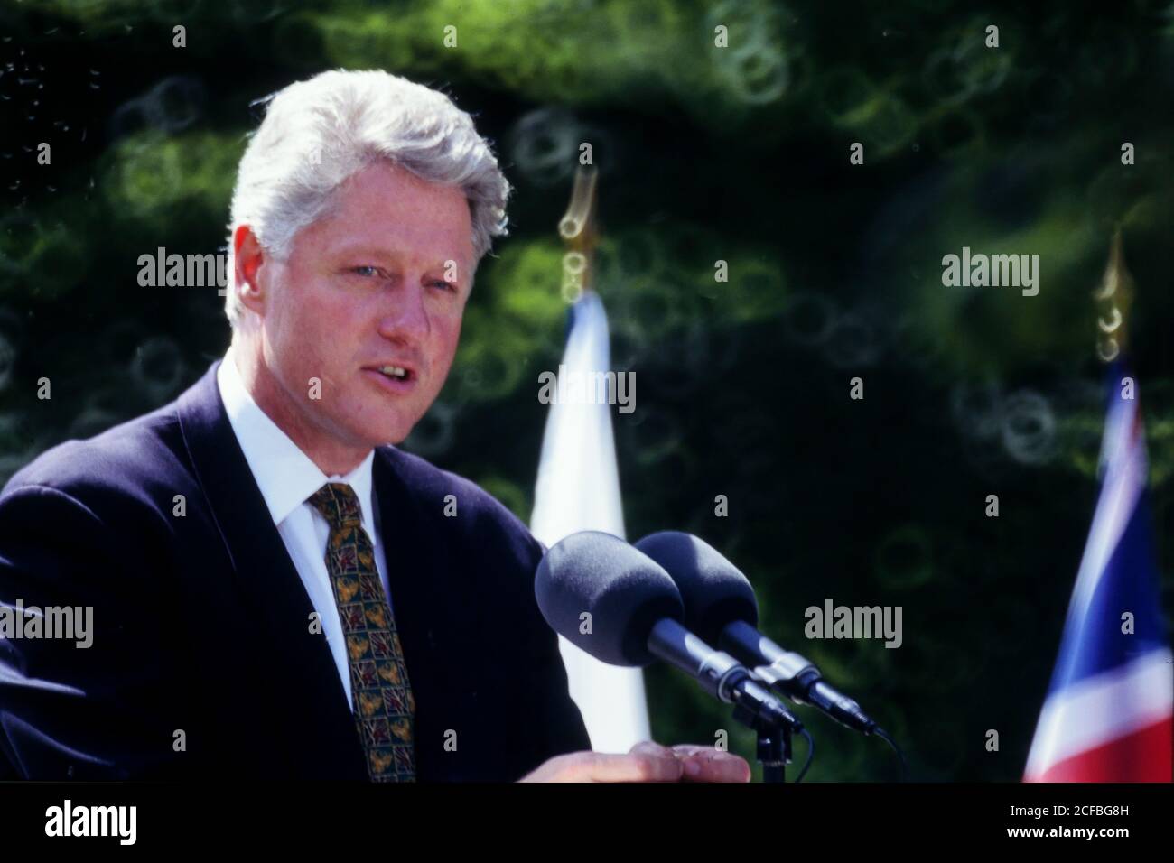 G7 conference: US president Bill Clinton holds press conference, Lyon ...