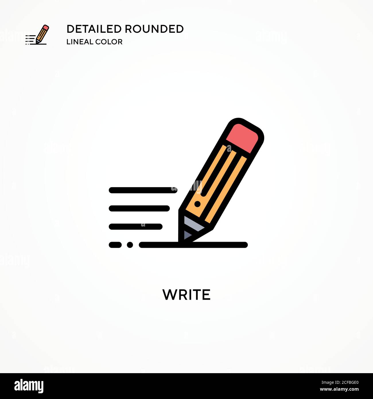 Write vector icon. Modern vector illustration concepts. Easy to edit ...