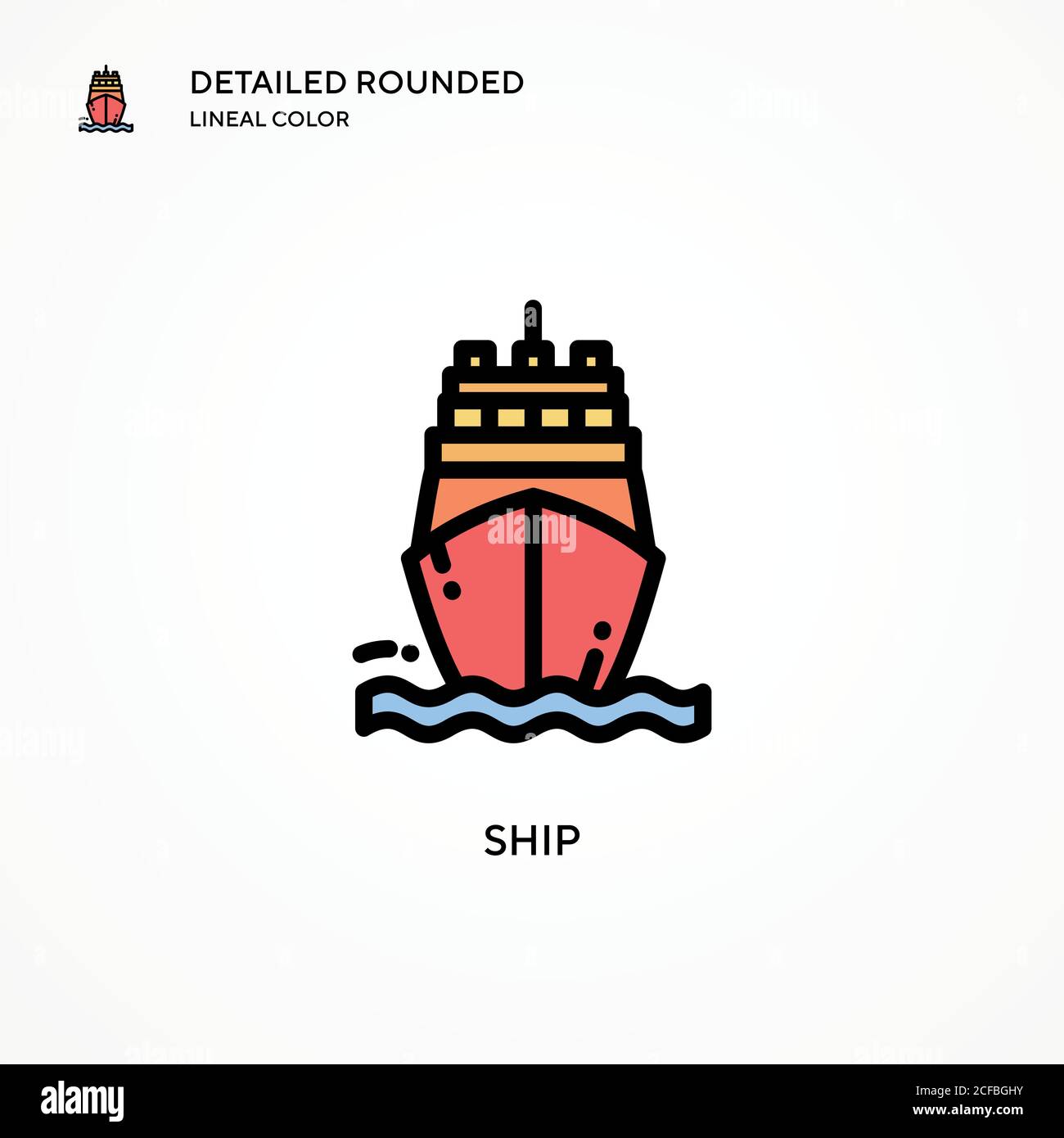Ship vector icon. Modern vector illustration concepts. Easy to edit and ...