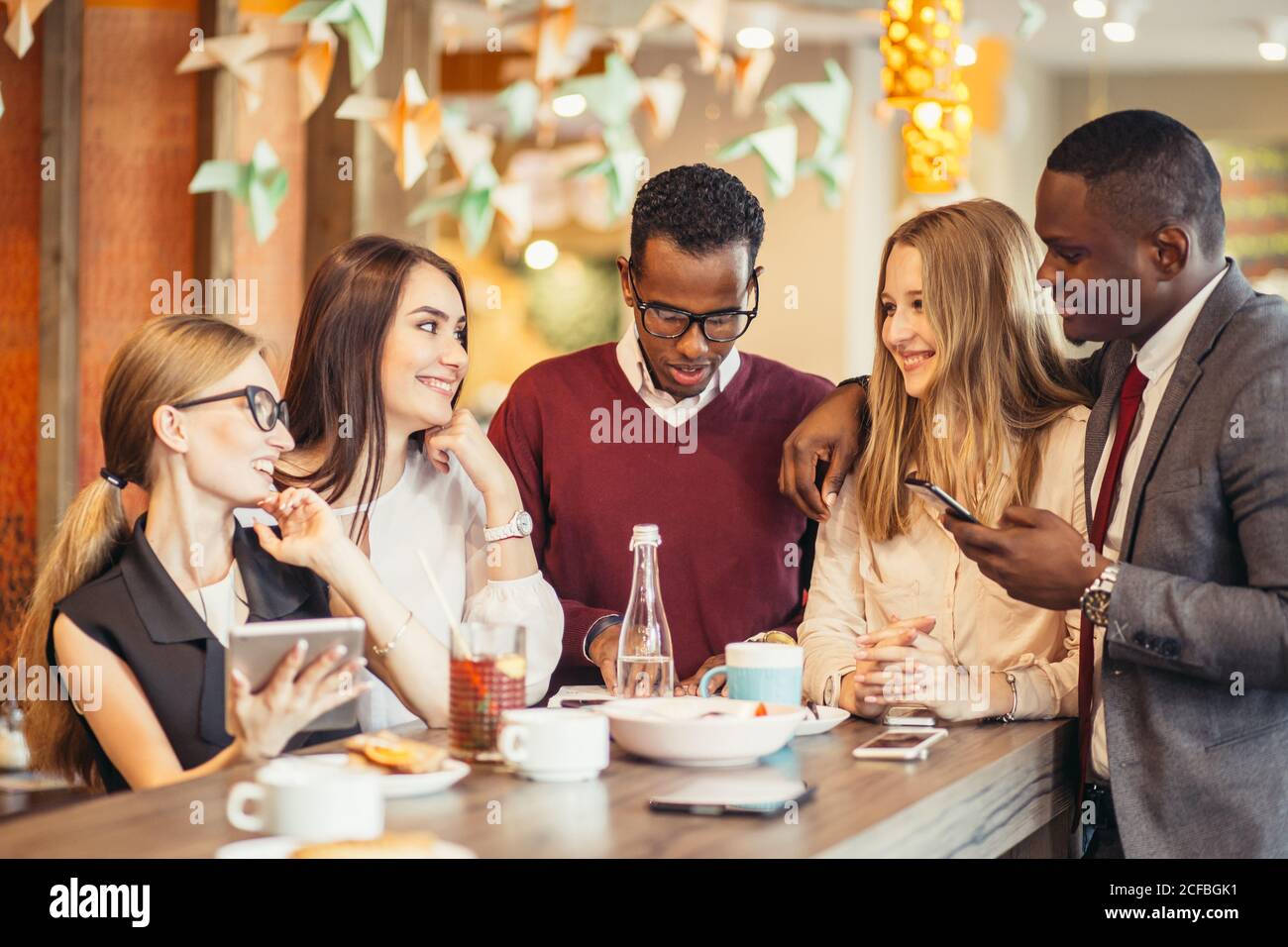 Business People Lunch Dinner Meeting Restaurant Concept Stock Photo - Alamy