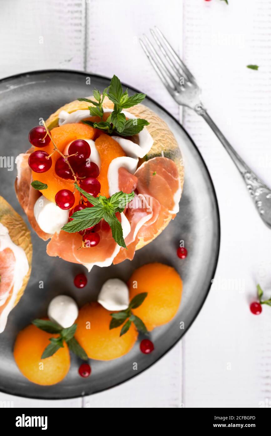 Summer buffet top view hi-res stock photography and images - Alamy