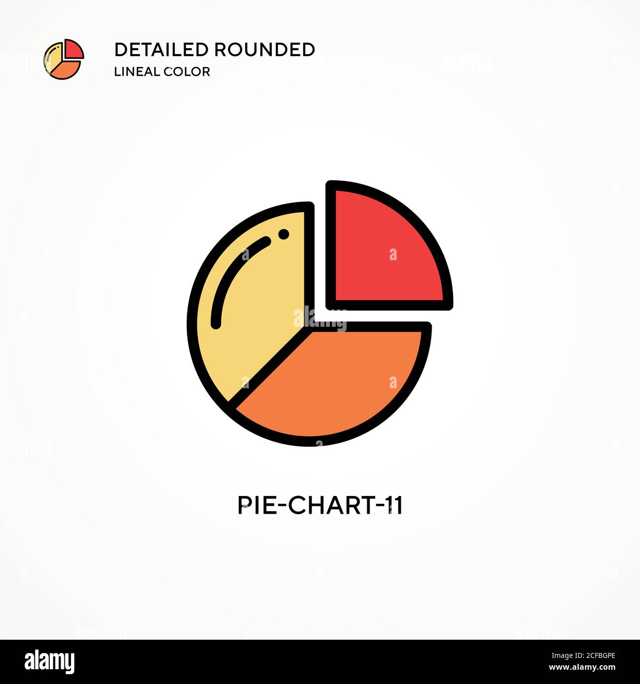 Pie-chart-11 vector icon. Modern vector illustration concepts. Easy to edit and customize Stock ...
