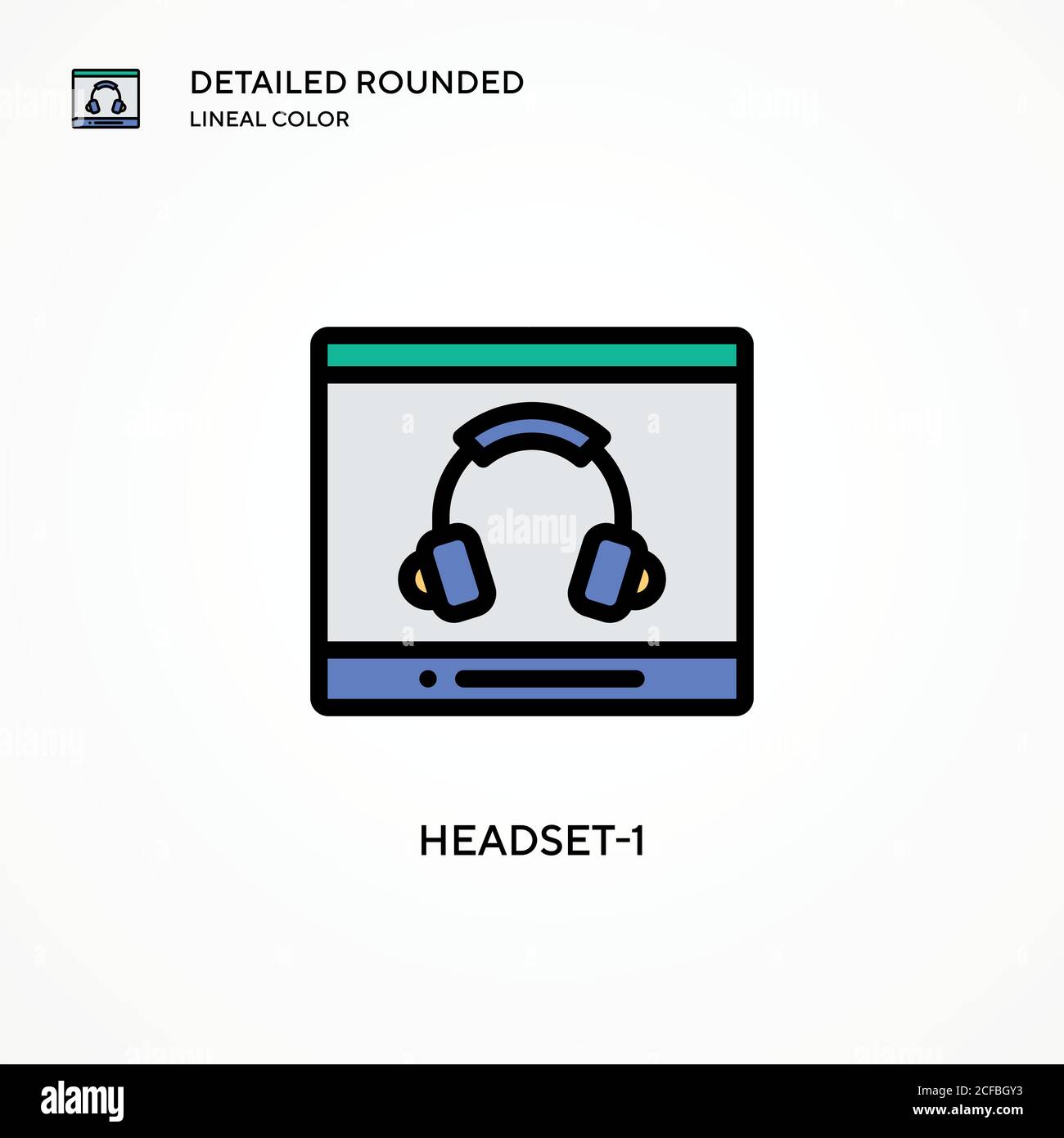Headset-1 vector icon. Modern vector illustration concepts. Easy to ...