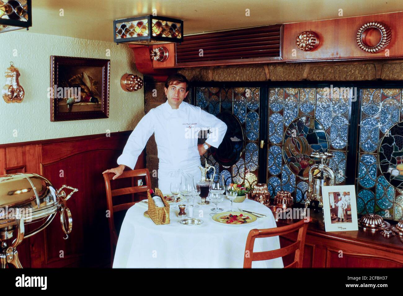 French cook Jean-Paul Lacombe, Leon de Lyon, Lyon, France Stock Photo ...
