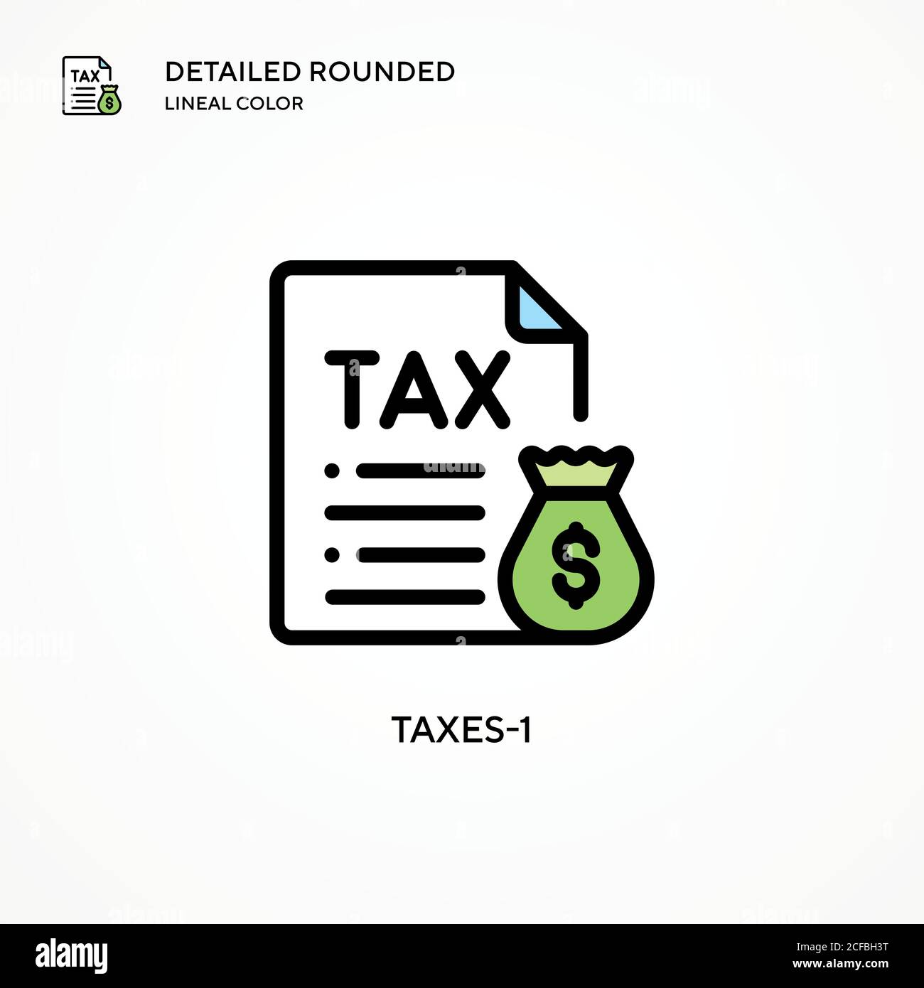 Taxes-1 vector icon. Modern vector illustration concepts. Easy to edit ...