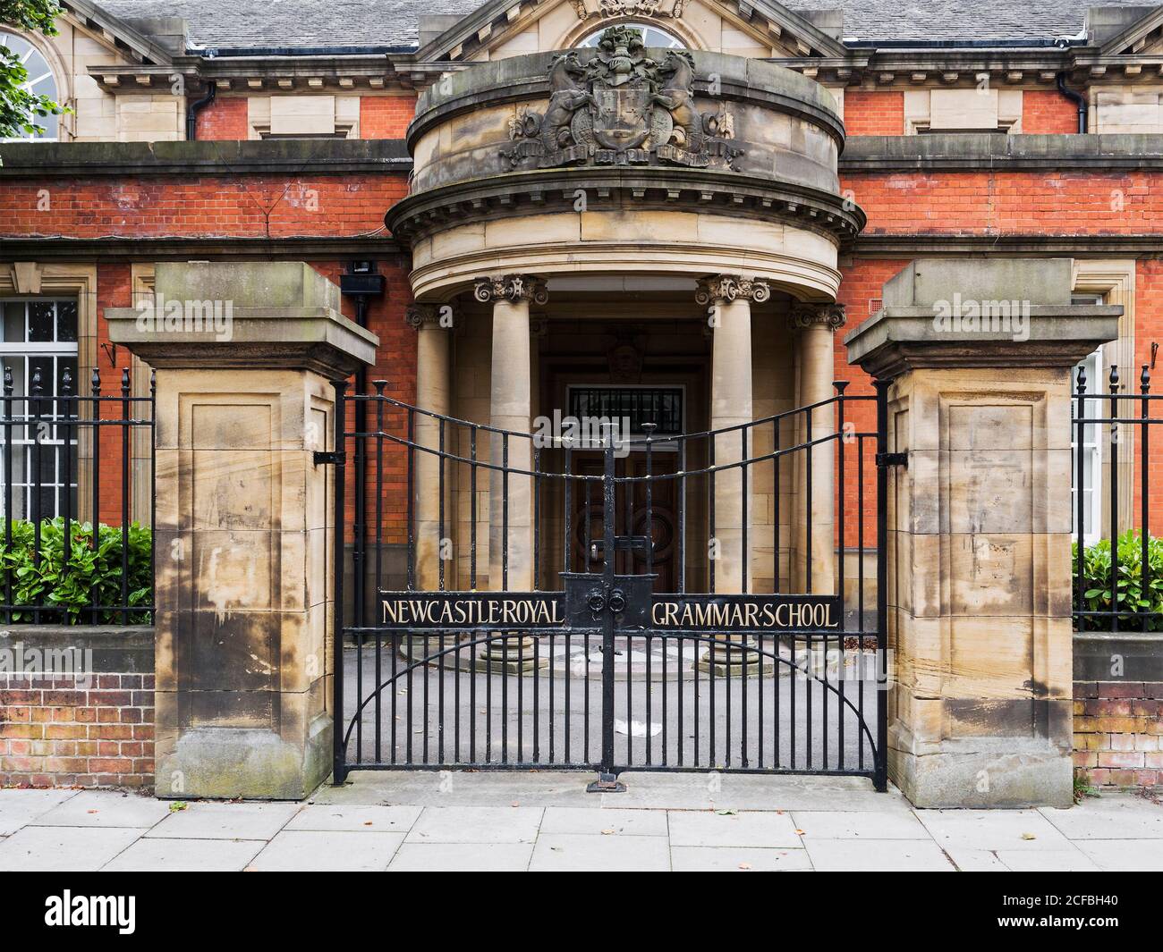 Gates of Newcastle Royal Grammer School at Jesmond, Newcastle upon Tyne ...