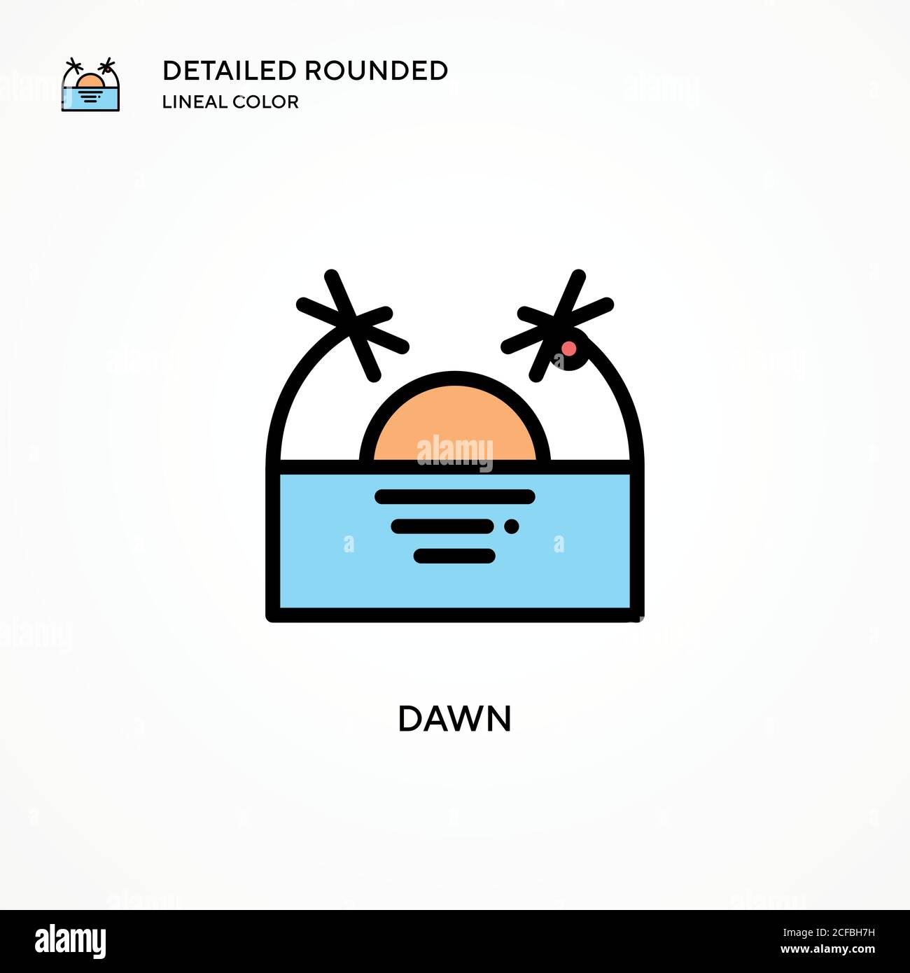 Dawn vector icon. Modern vector illustration concepts. Easy to edit and ...