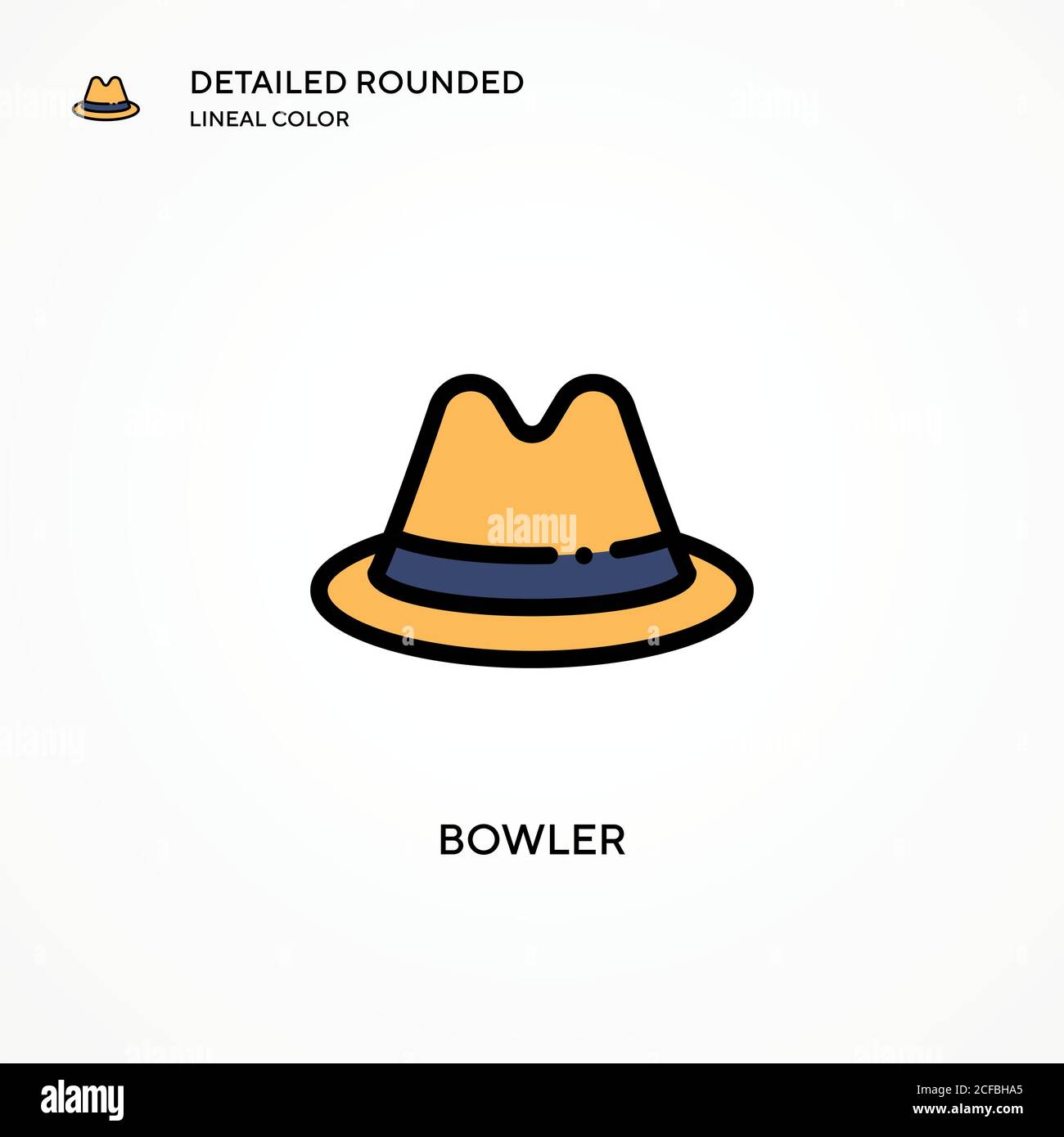Bowler vector icon. Modern vector illustration concepts. Easy to edit ...