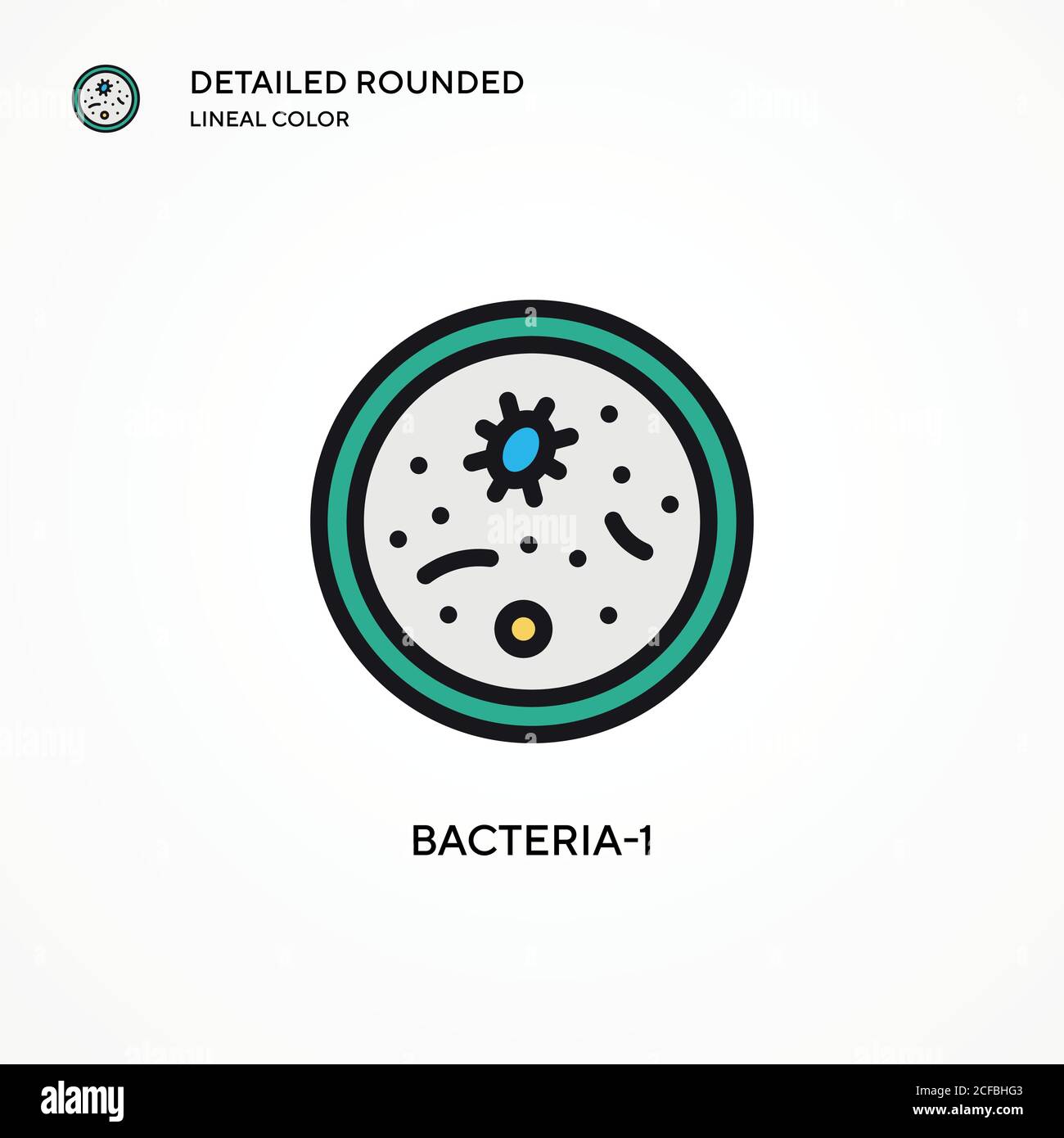 Bacteria-1 vector icon. Modern vector illustration concepts. Easy to ...
