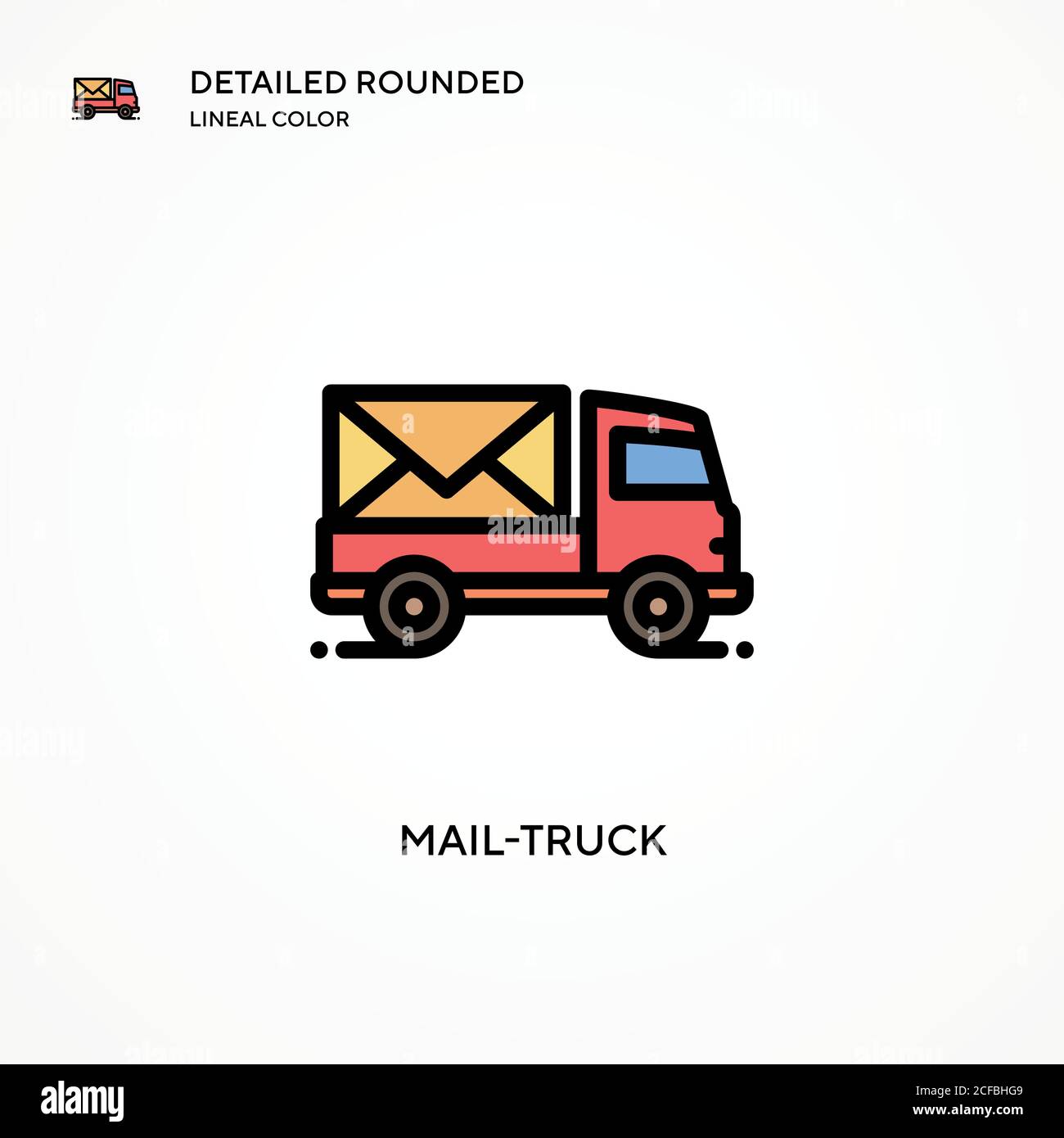 Mail-truck vector icon. Modern vector illustration concepts. Easy to ...