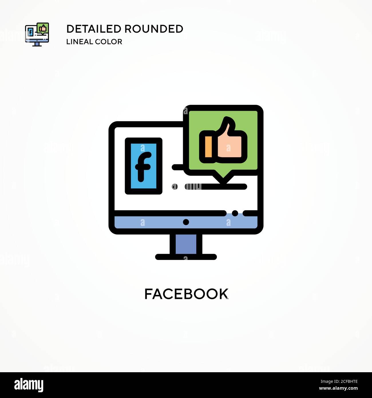 Facebook vector icon. Modern vector illustration concepts. Easy to edit ...