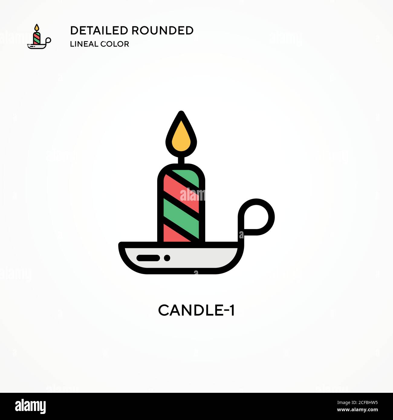 Candle-1 vector icon. Modern vector illustration concepts. Easy to edit ...