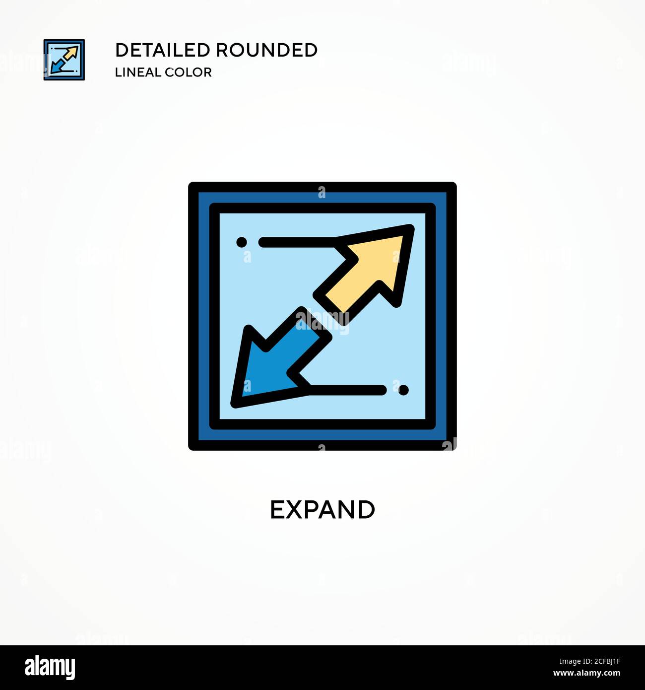 Expand vector icon. Modern vector illustration concepts. Easy to edit ...