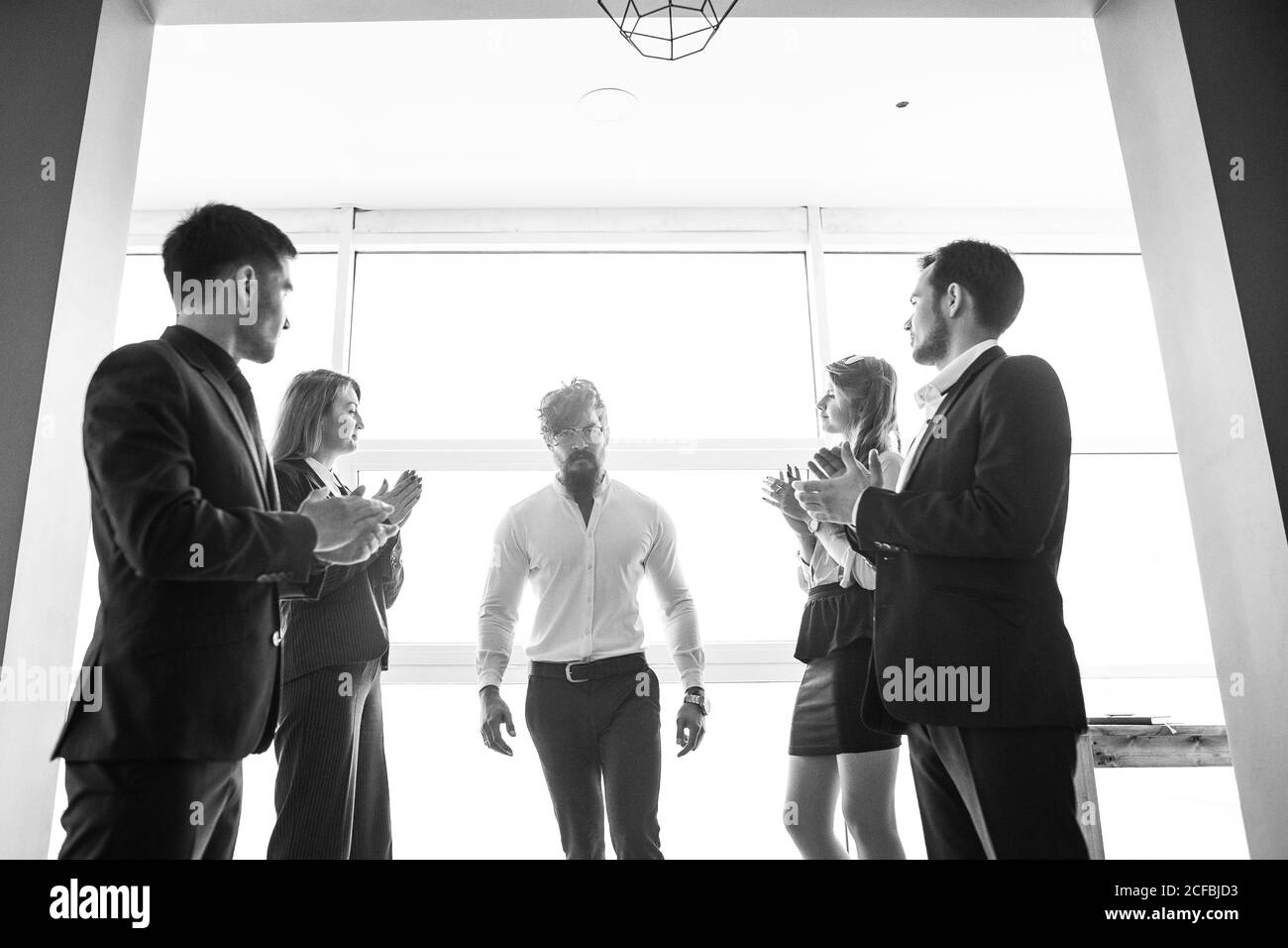 Silhouette man women man leader hi-res stock photography and images - Alamy