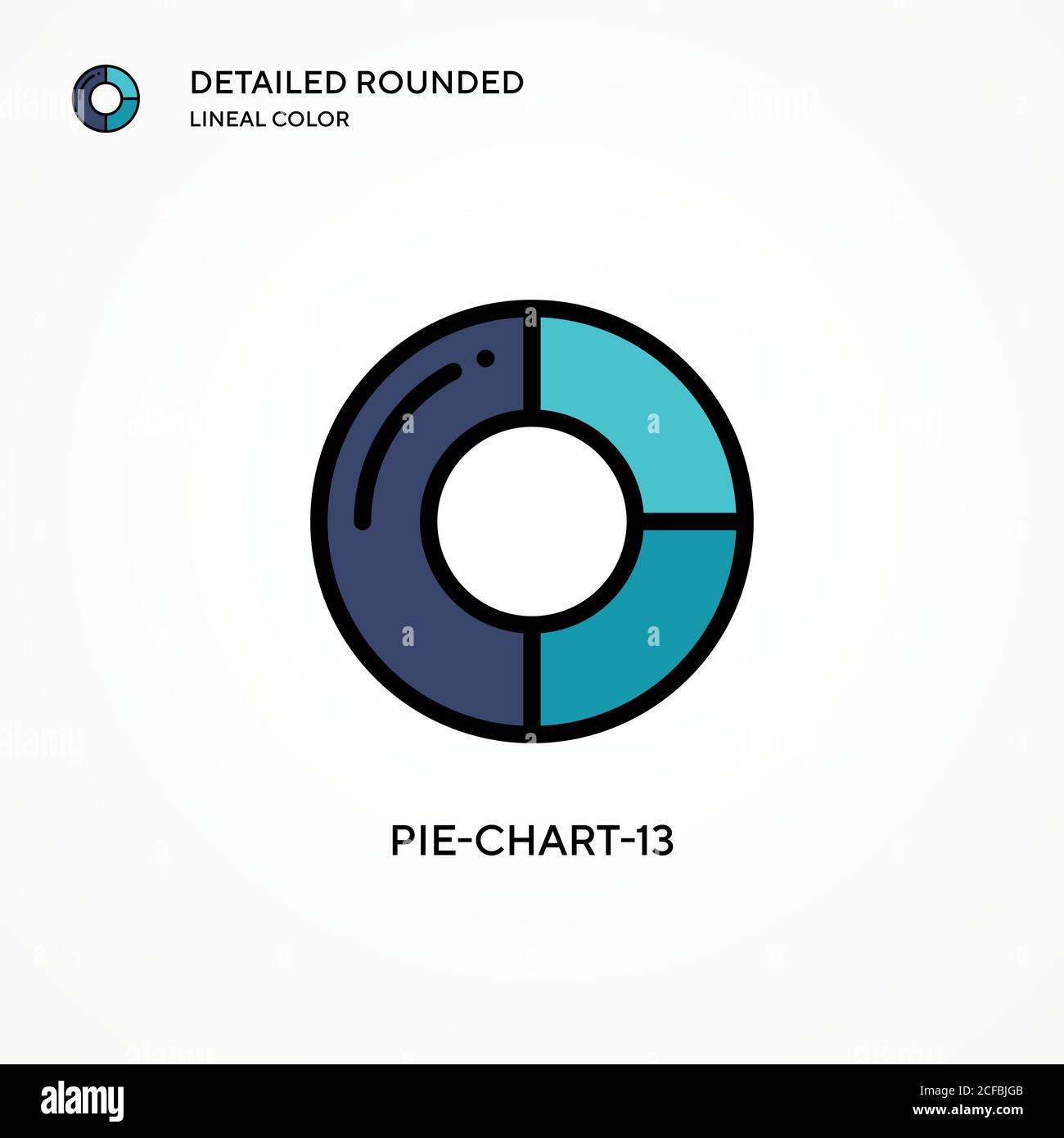 Pie-chart-13 vector icon. Modern vector illustration concepts. Easy to ...