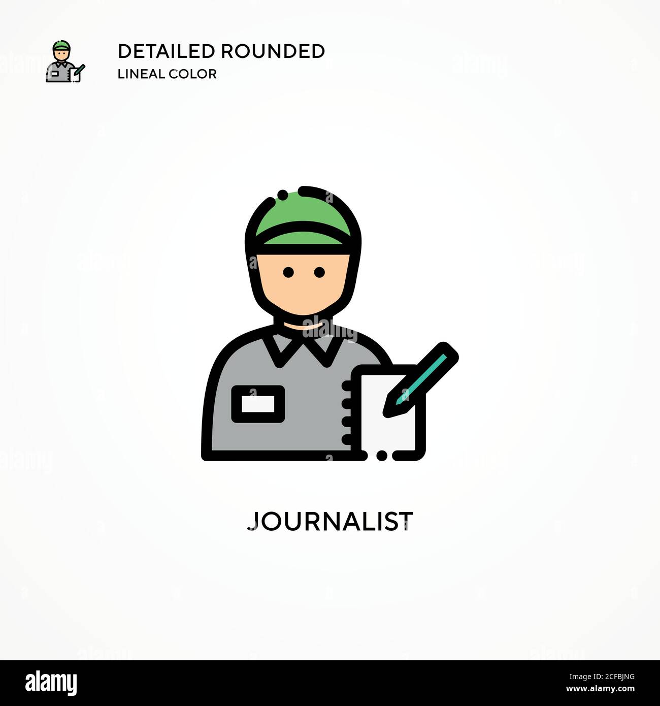 Journalist vector icon. Modern vector illustration concepts. Easy to ...